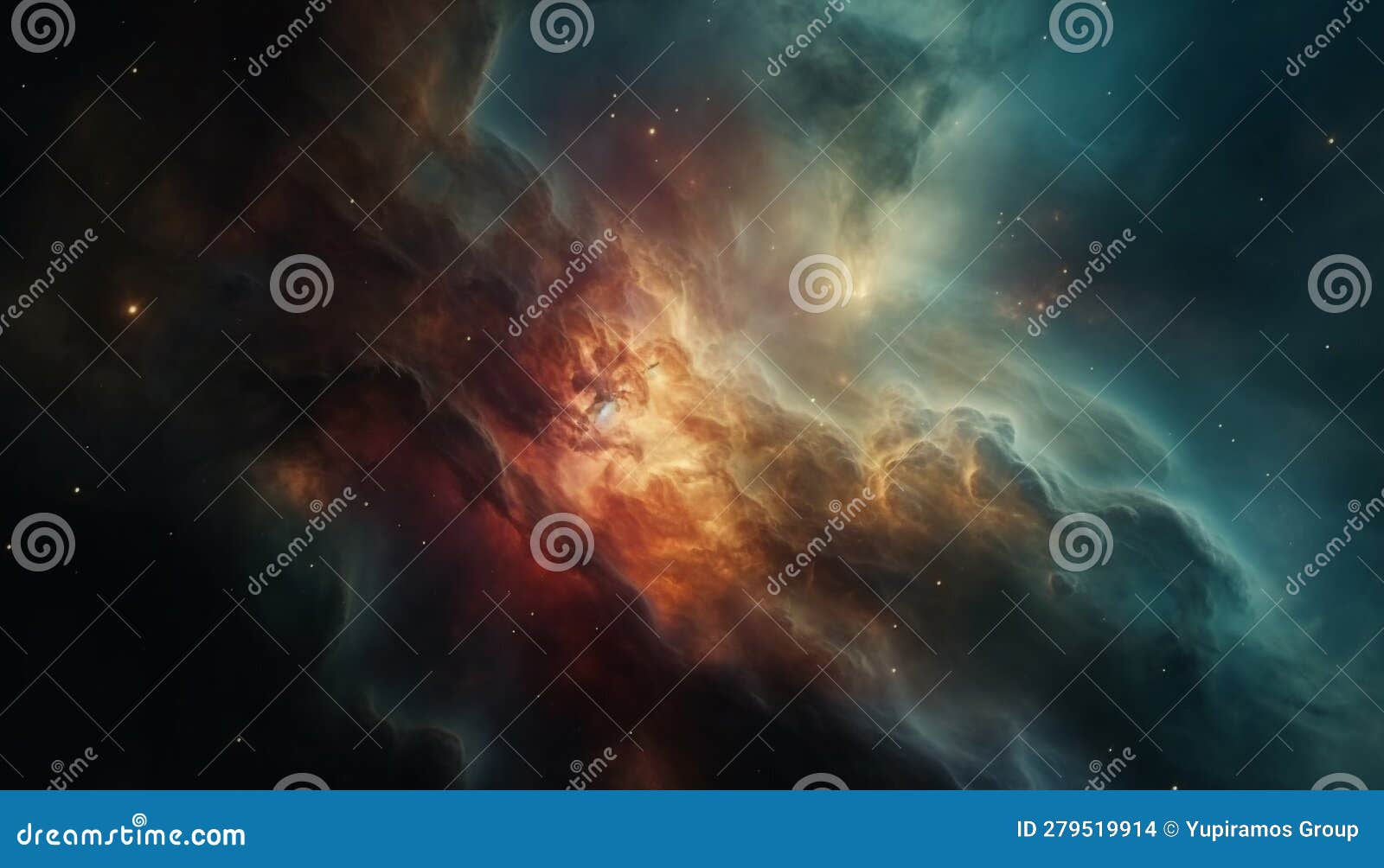 Exploding Supernova , Forming Of Nebula. Black Hole In The Center Of ...