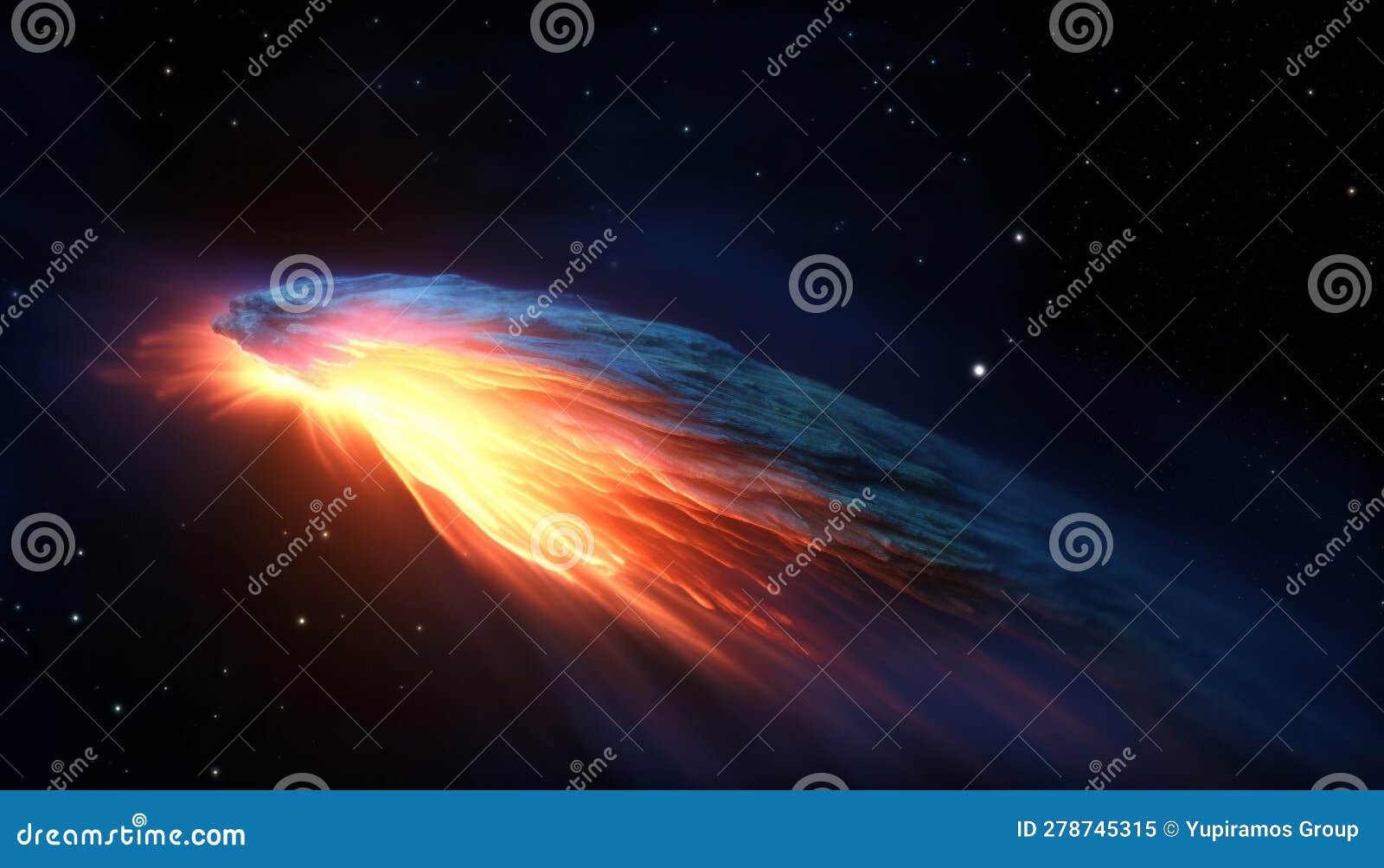 Exploding Supernova Illuminates Multi Colored Galaxy in Abstract Star ...