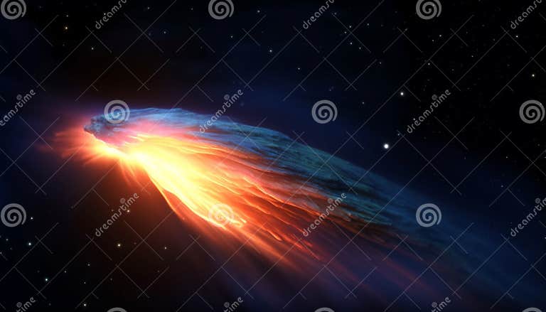 Exploding Supernova Illuminates Multi Colored Galaxy in Abstract Star ...