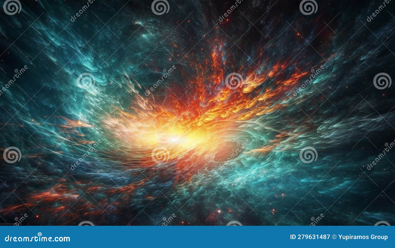 Exploding Supernova Illuminates Vibrant Galaxy in Deep Space Landscape ...