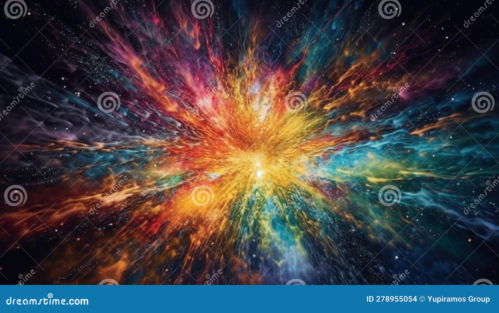 Exploding Supernova Illuminates Vibrant Star Field in Futuristic ...