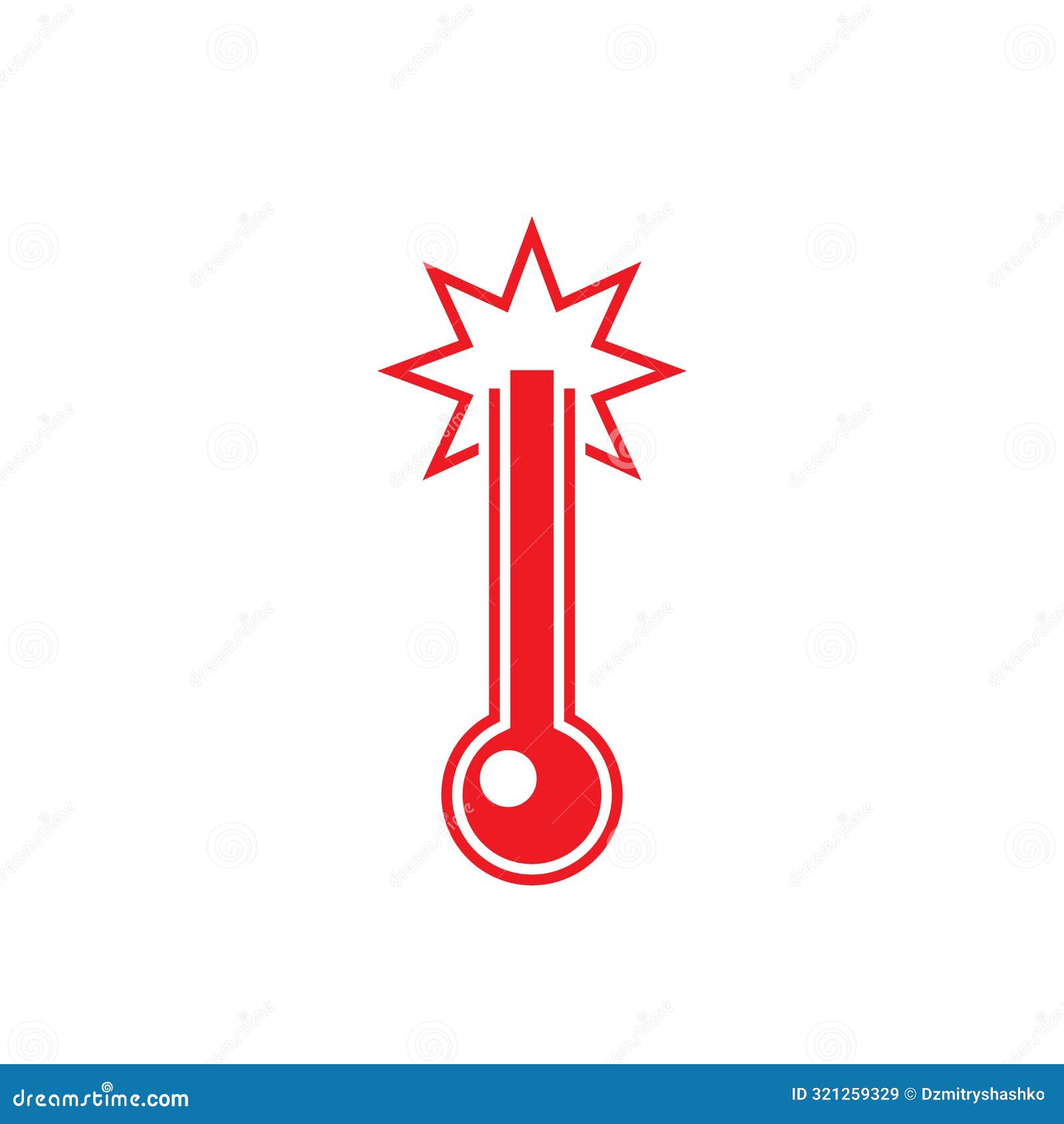 Exploding thermometer icon stock vector. Illustration of burst - 321259329