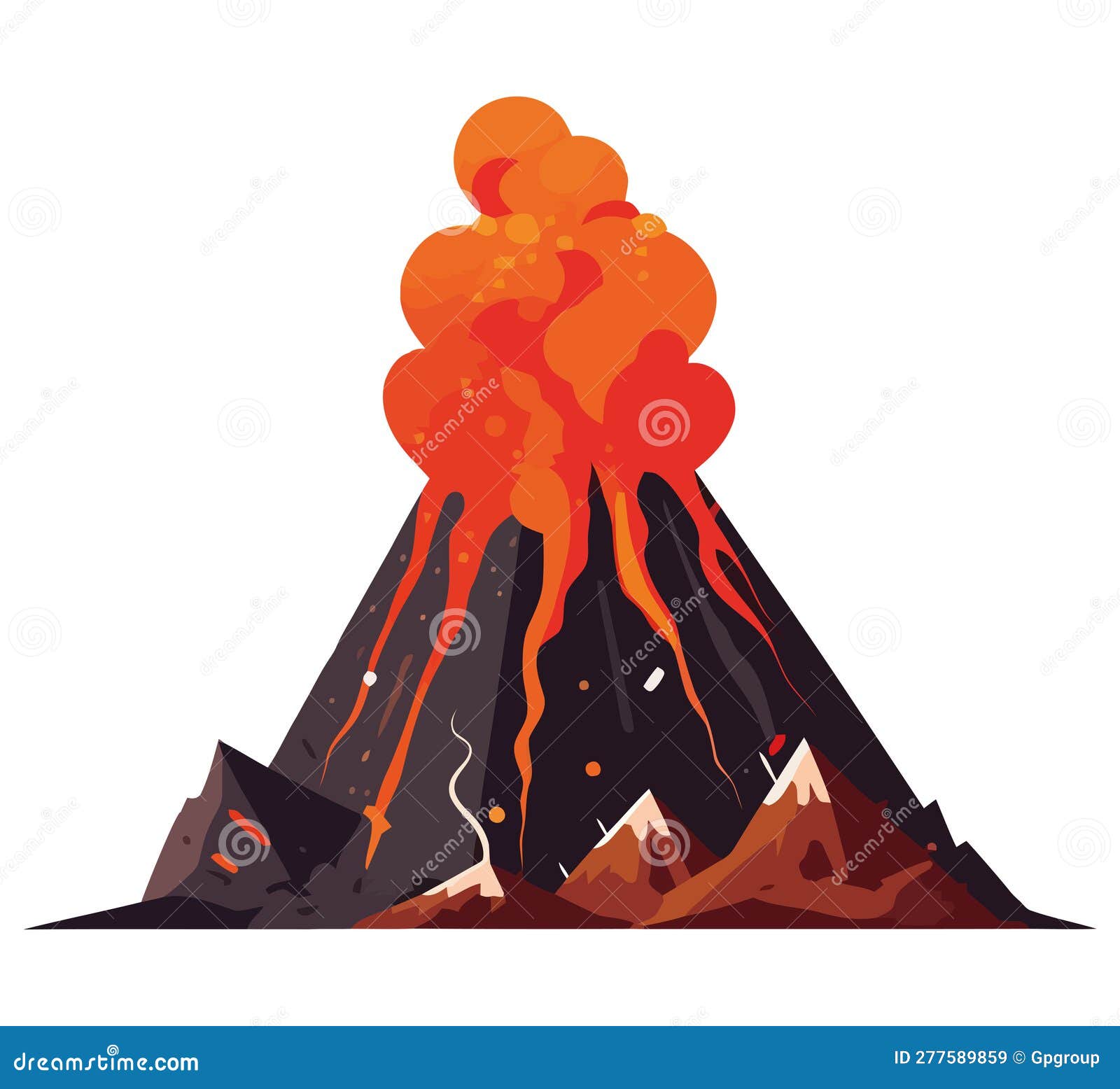 Exploding volcano design stock vector. Illustration of erupting - 277589859