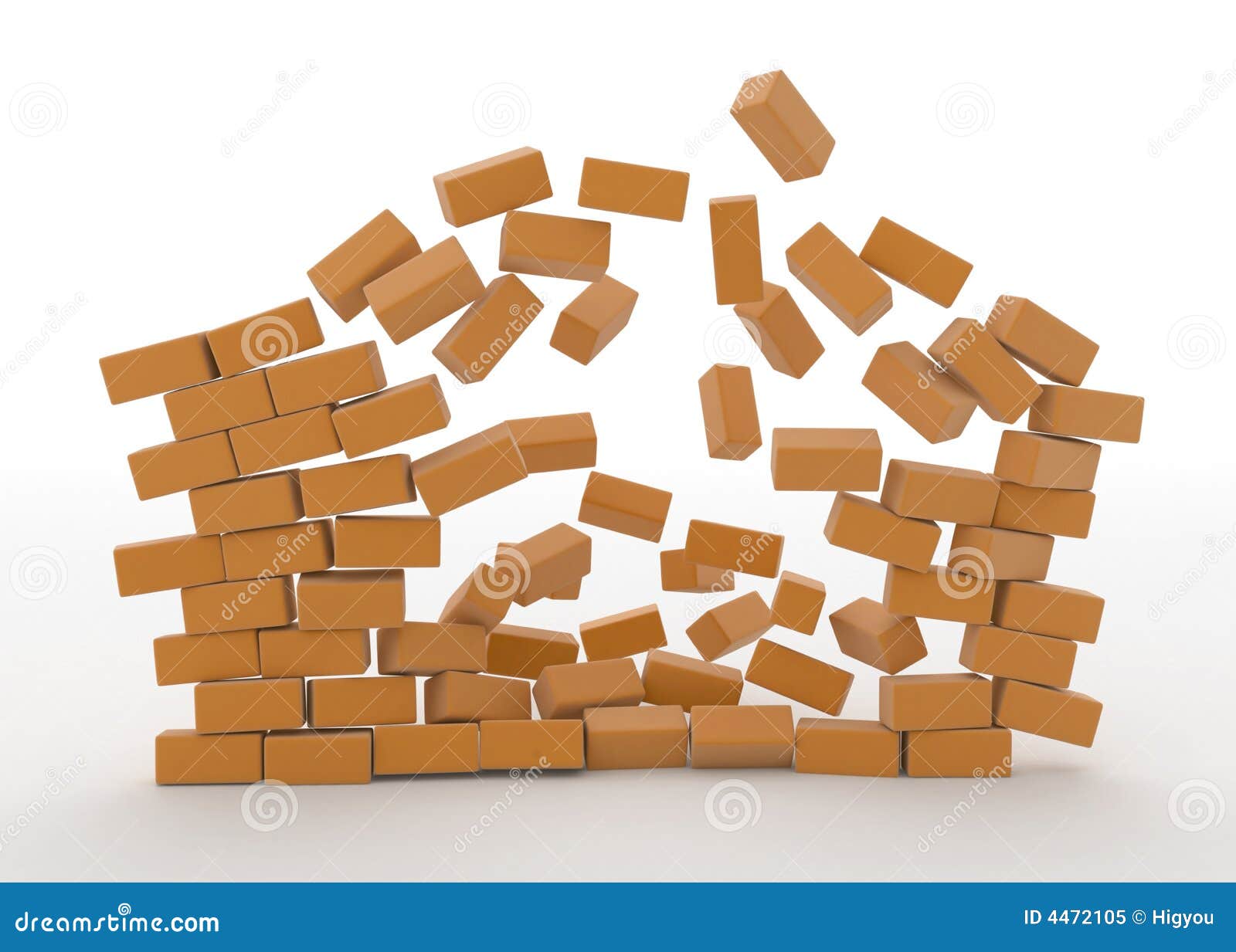 Exploding Wall stock illustration. Illustration of simplicity - 4472105