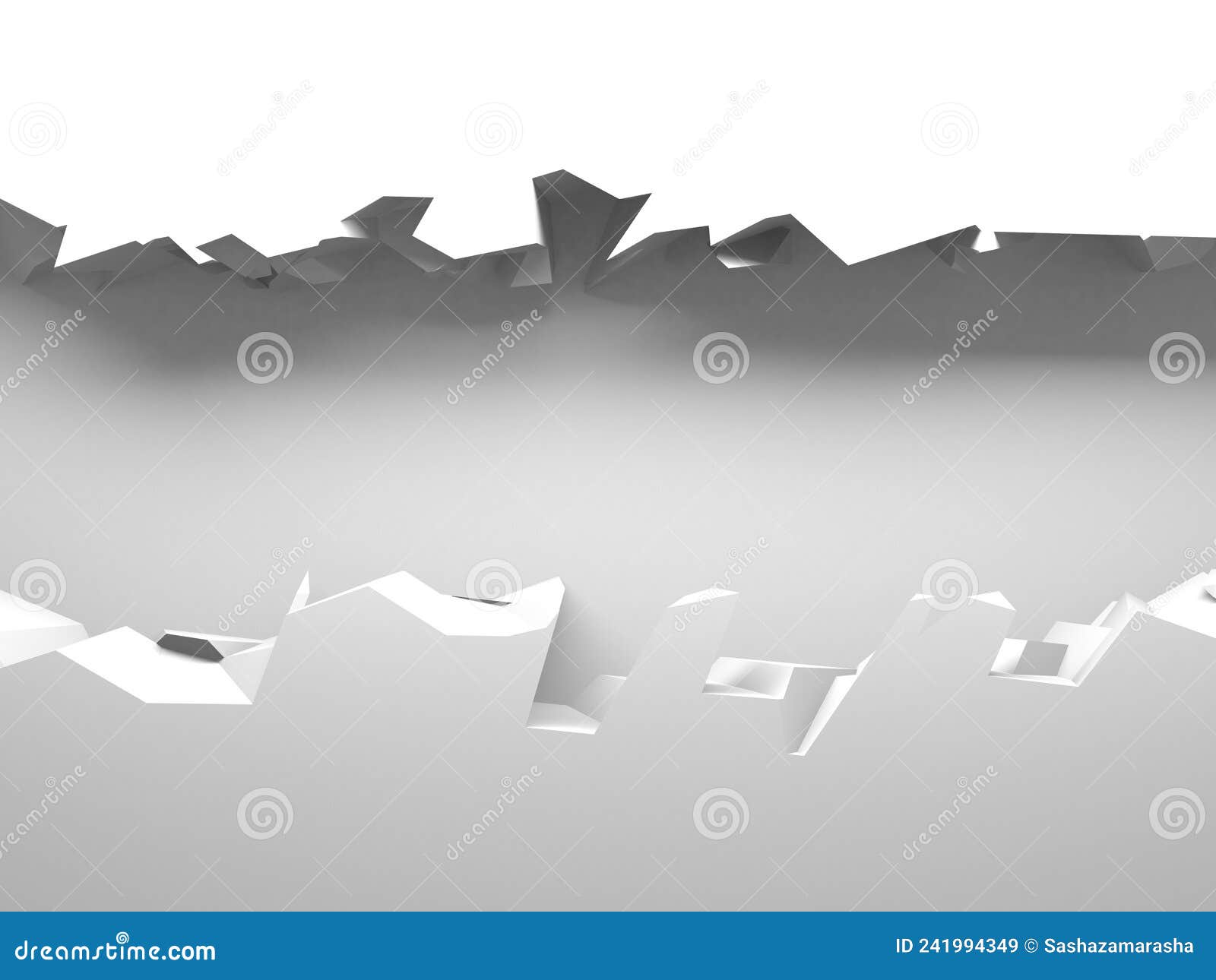 Exploding Wall with Free Area on Center Stock Illustration ...