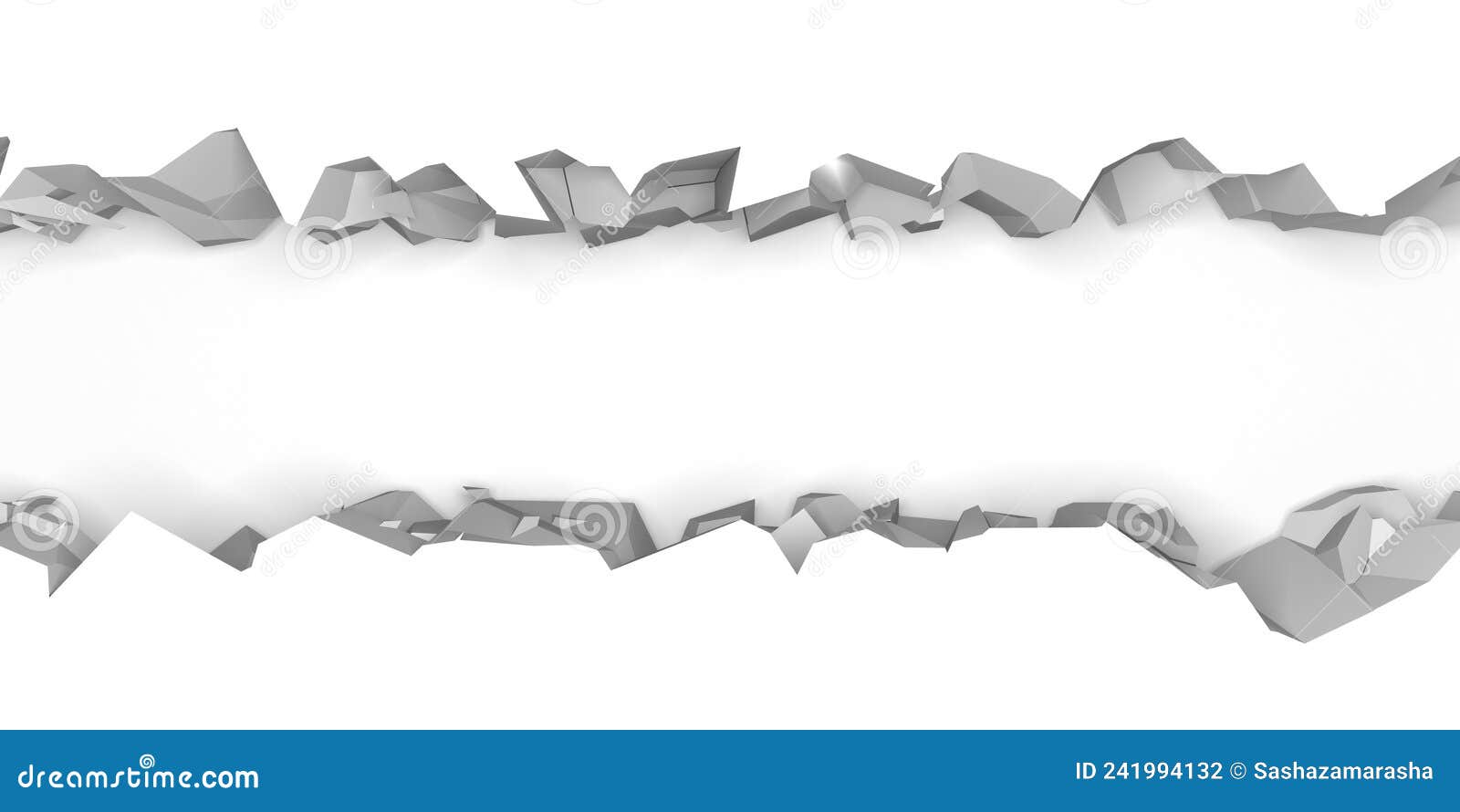 Exploding Wall with Free Area on Center Stock Illustration ...