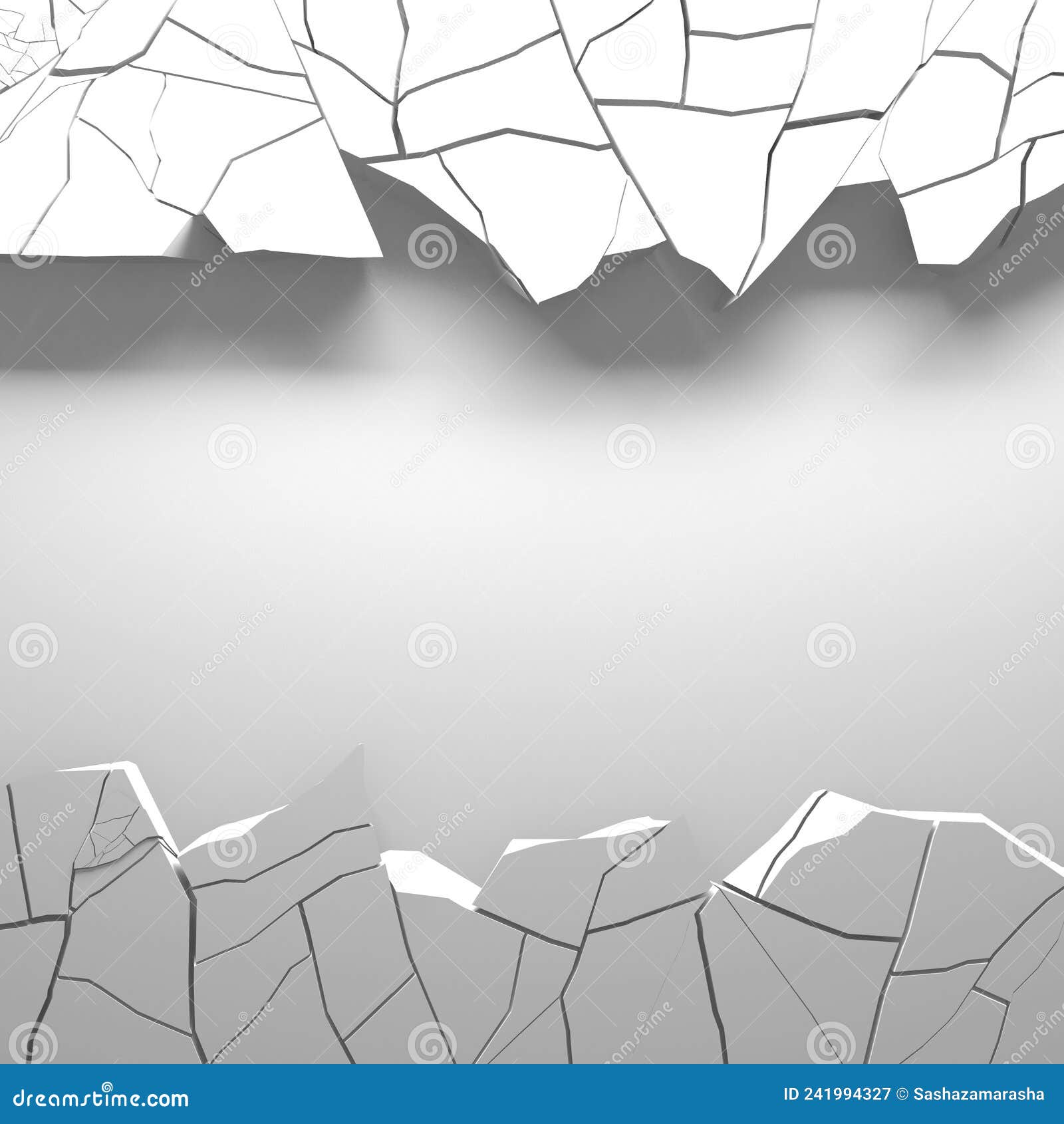 Exploding Wall with Free Area on Center Stock Illustration ...