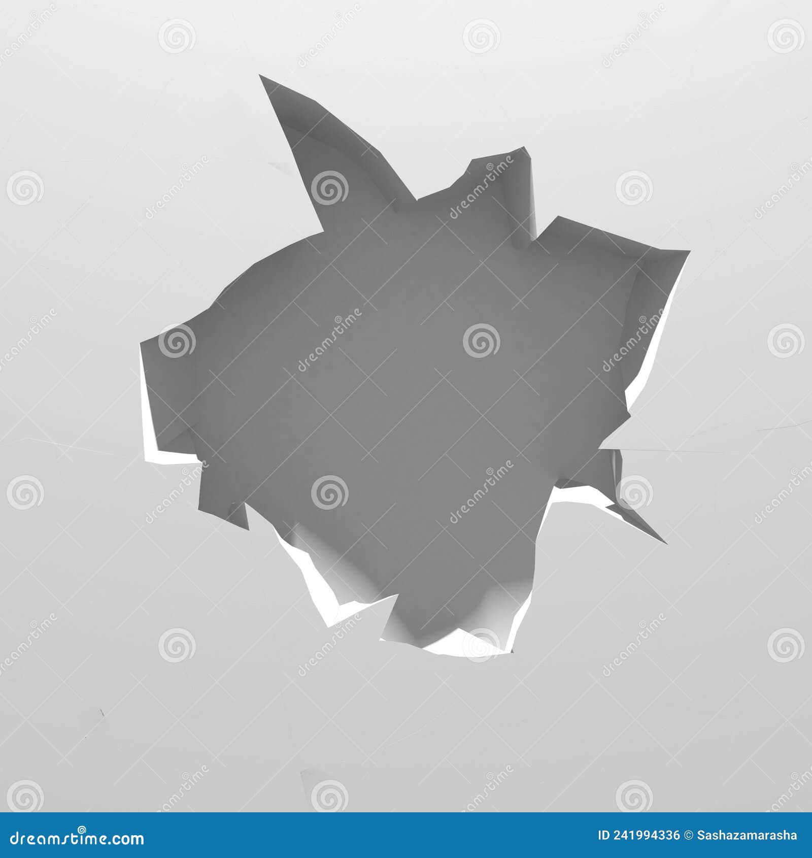 Exploding Wall with Free Area on Center Stock Illustration ...