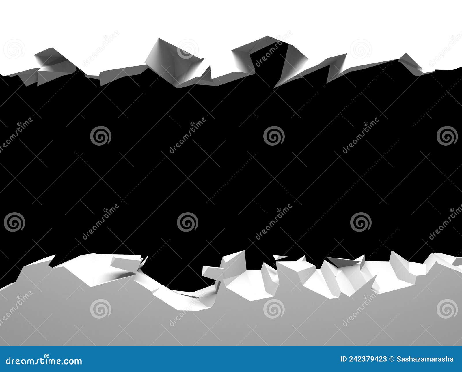 Exploding Wall with Free Area on Center Stock Illustration ...