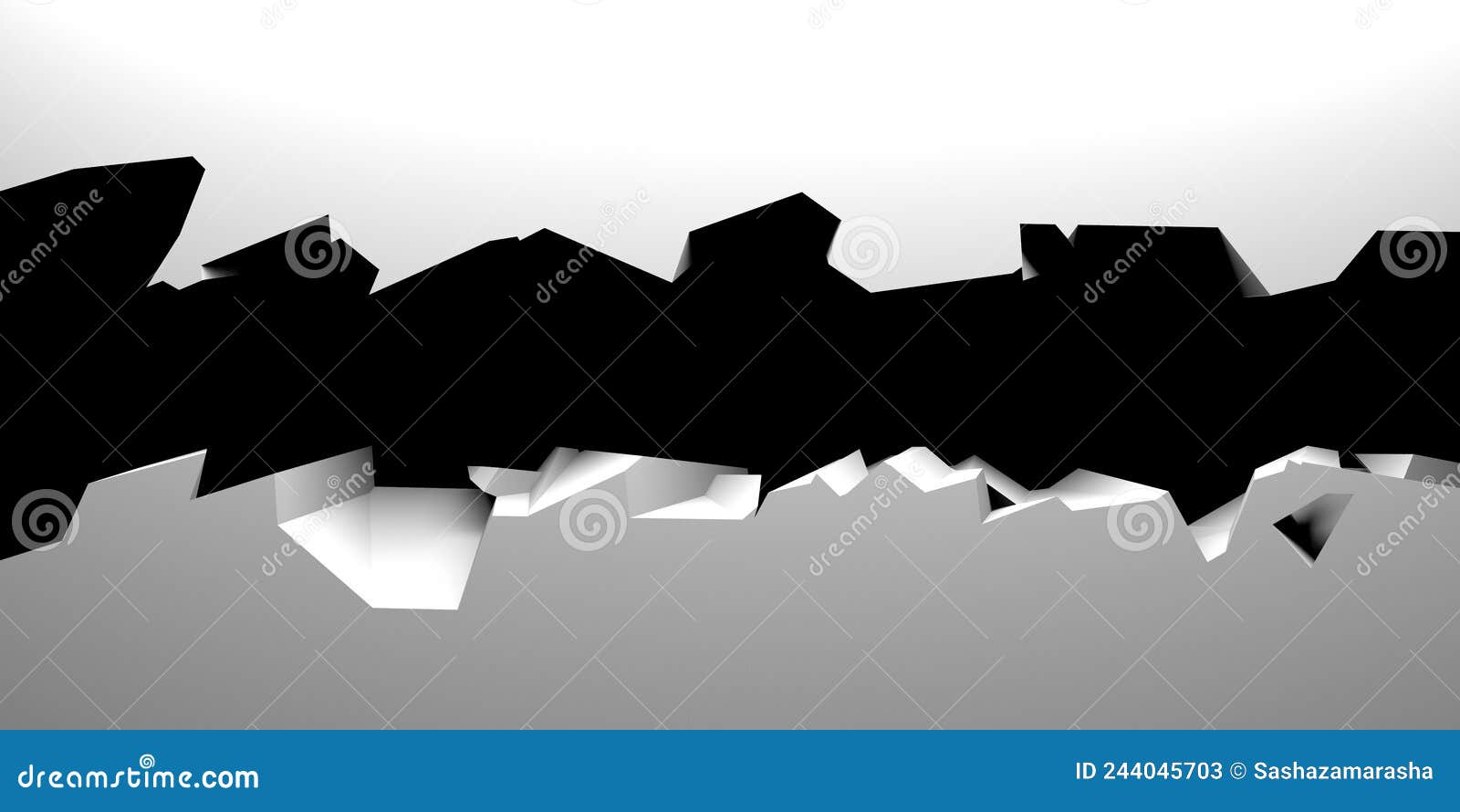 Exploding Wall with Free Area on Center Stock Illustration ...
