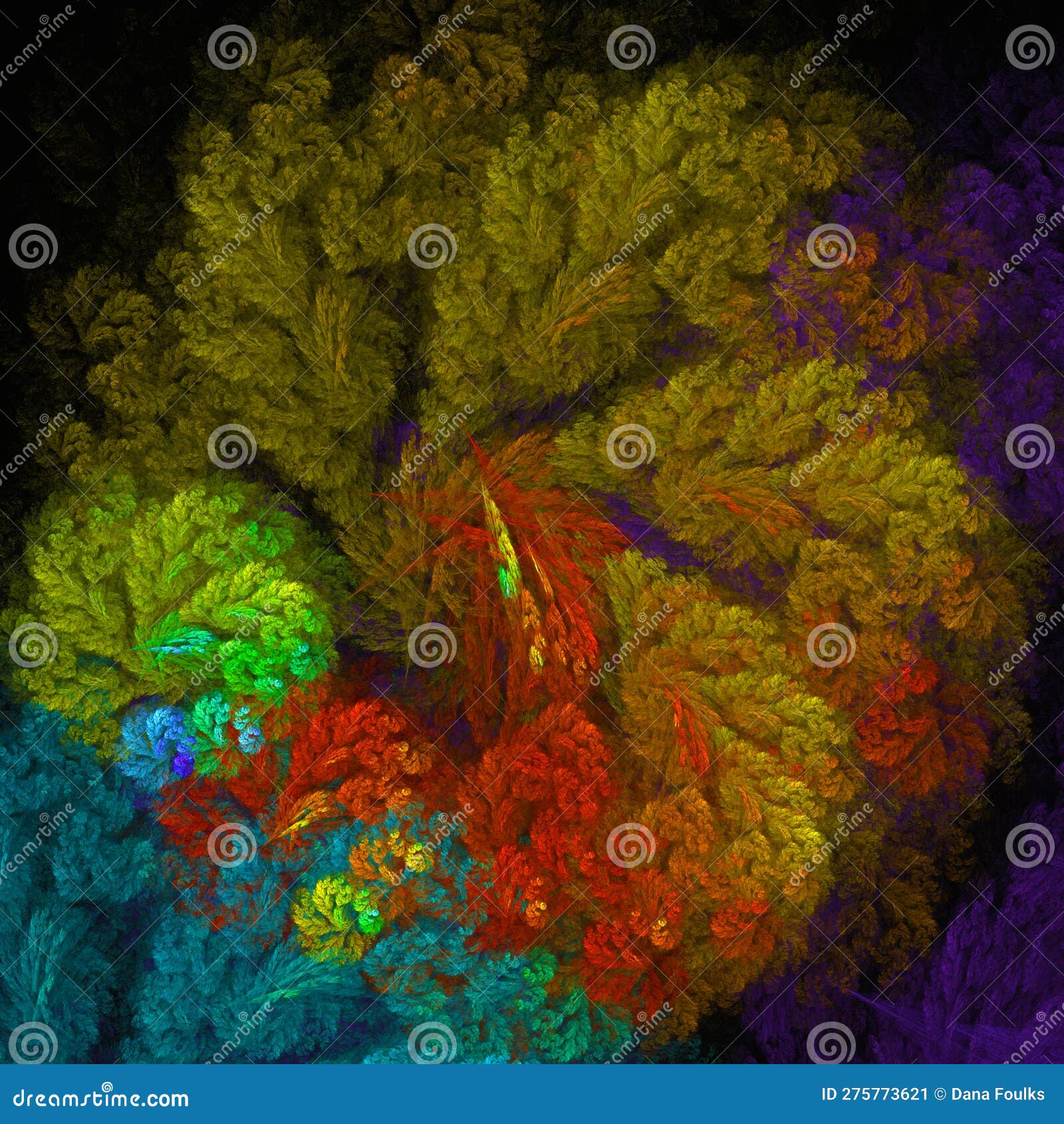 Exploding Yarn Fractal stock illustration. Illustration of painting ...