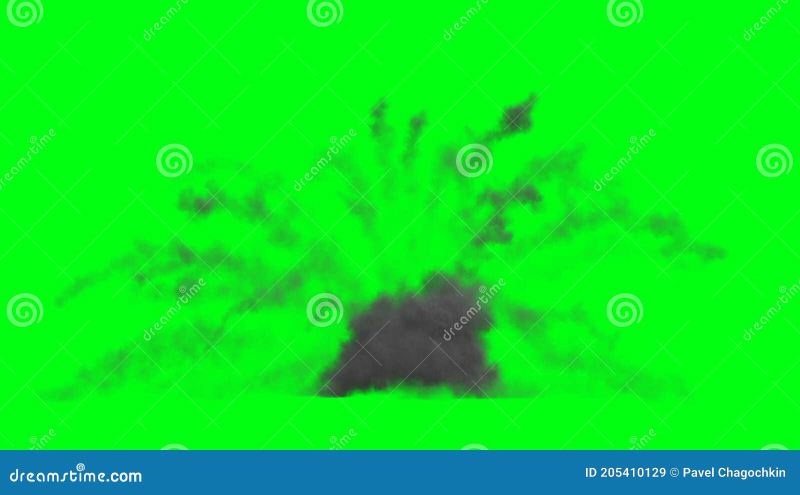 Exploision Isolate on Green Screen 4k. Dust. Realistic Fire Simulation ...