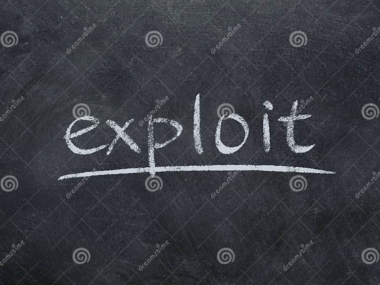 Exploit stock image. Image of learning, exploit, word - 227366565