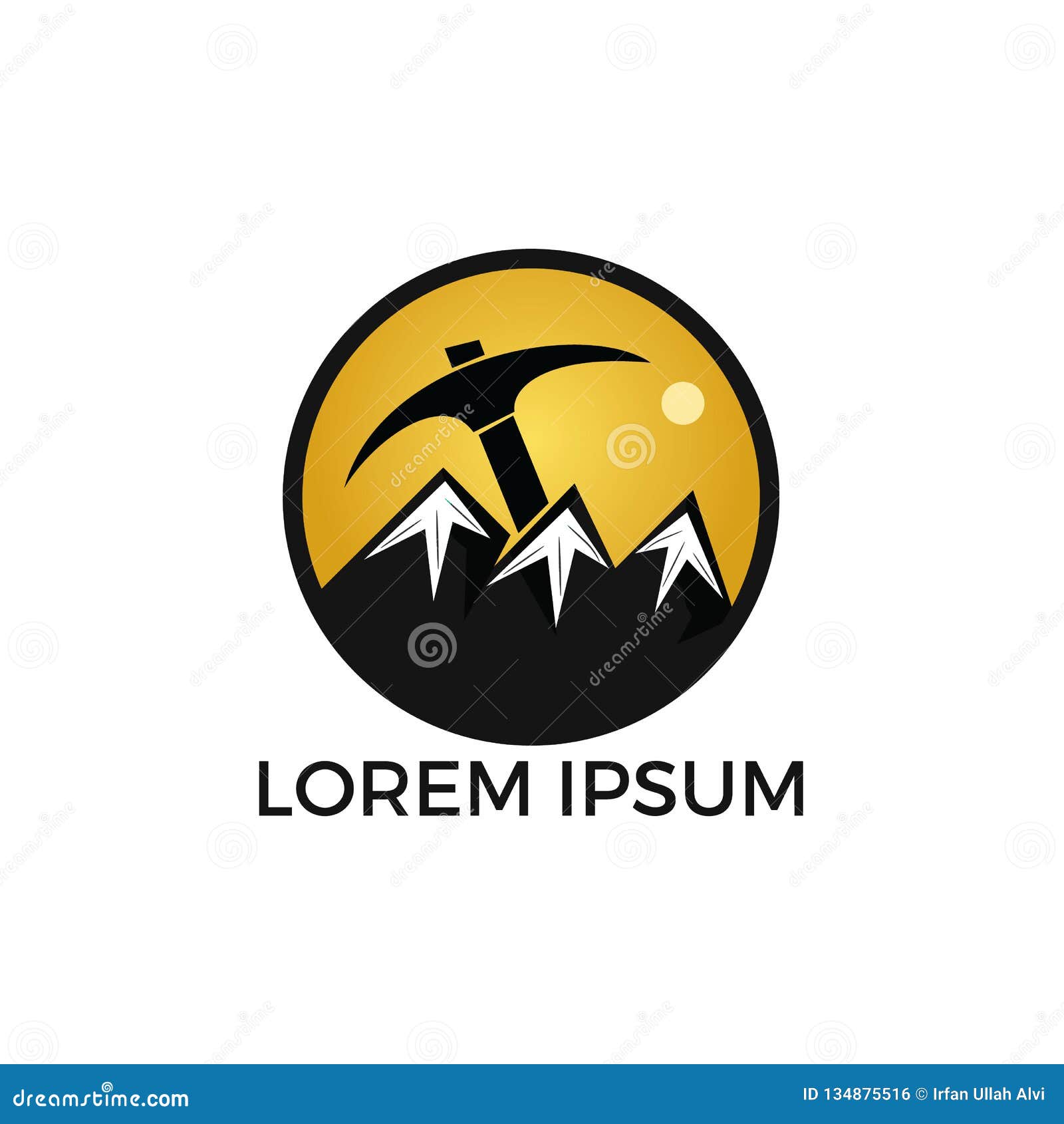 Exploitation Logo Design illustration de vecteur. Illustration du hache ...