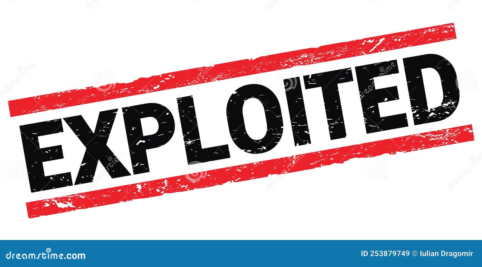 EXPLOITED Text on Black-red Rectangle Stamp Sign Stock Illustration ...
