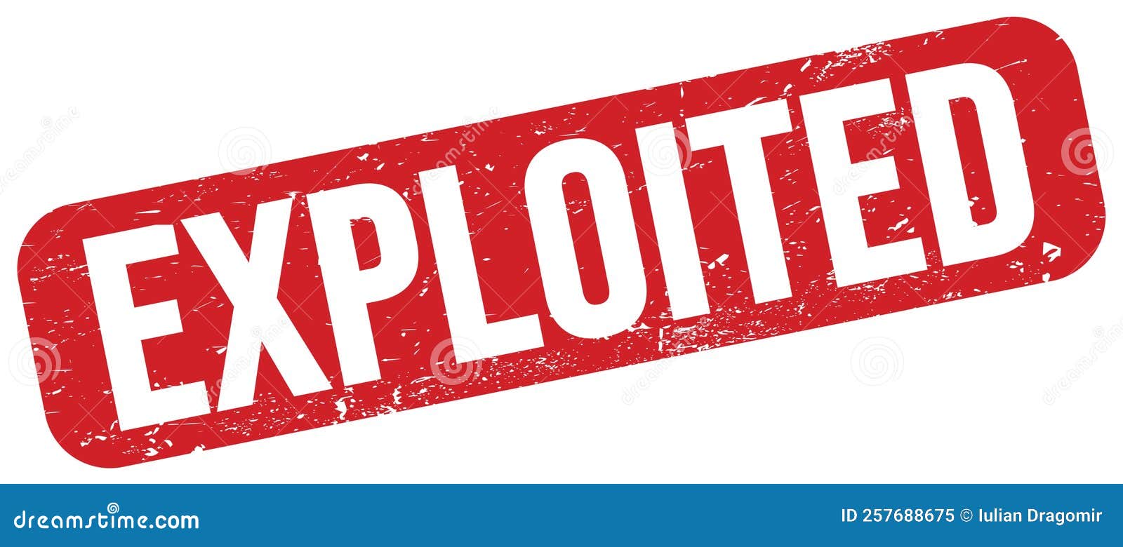 EXPLOITED Text on Red Grungy Stamp Sign Stock Illustration ...