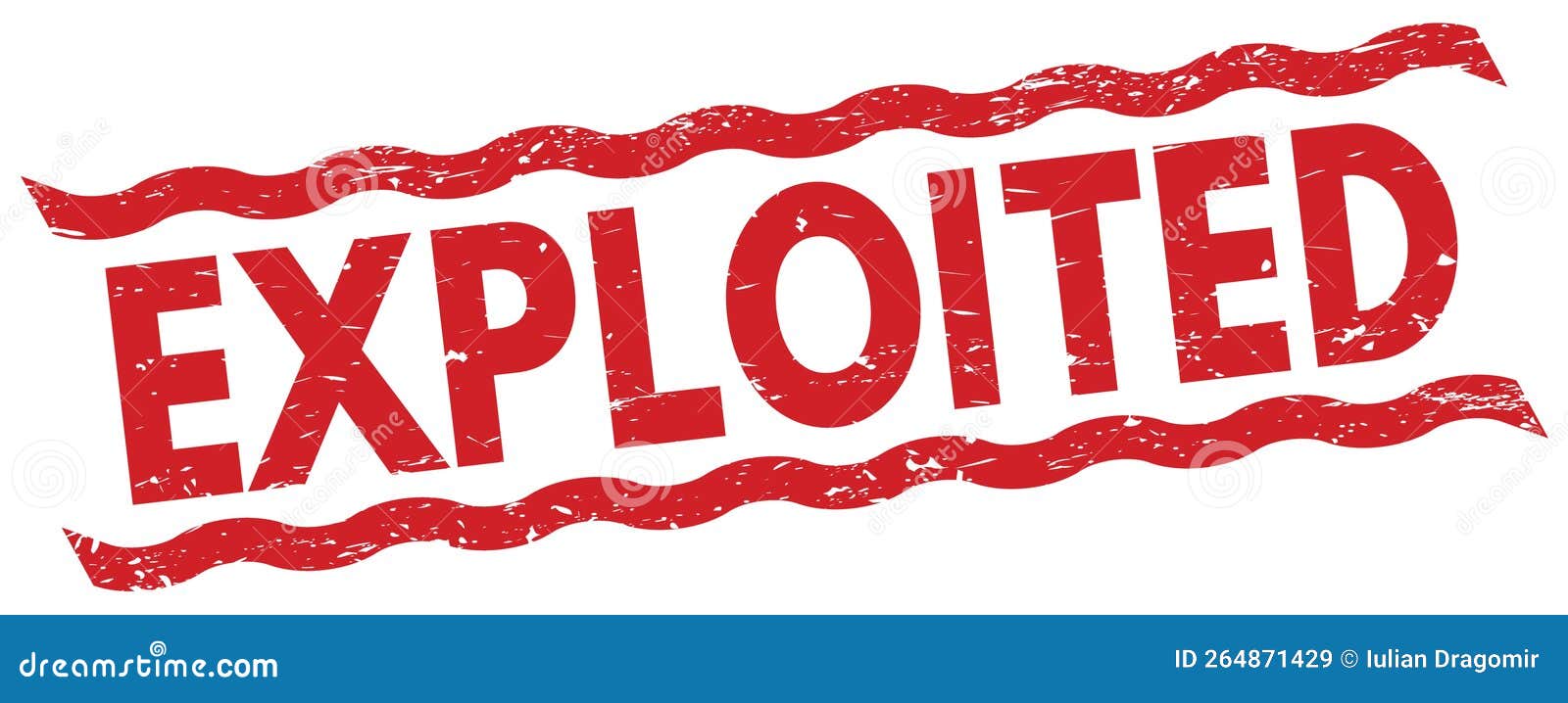 EXPLOITED Text on Red Lines Stamp Sign Stock Illustration ...