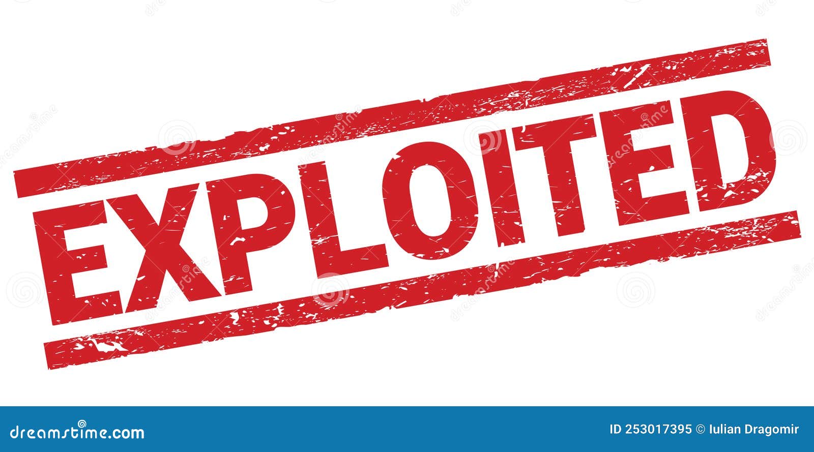 EXPLOITED Text on Red Rectangle Stamp Sign Stock Illustration ...