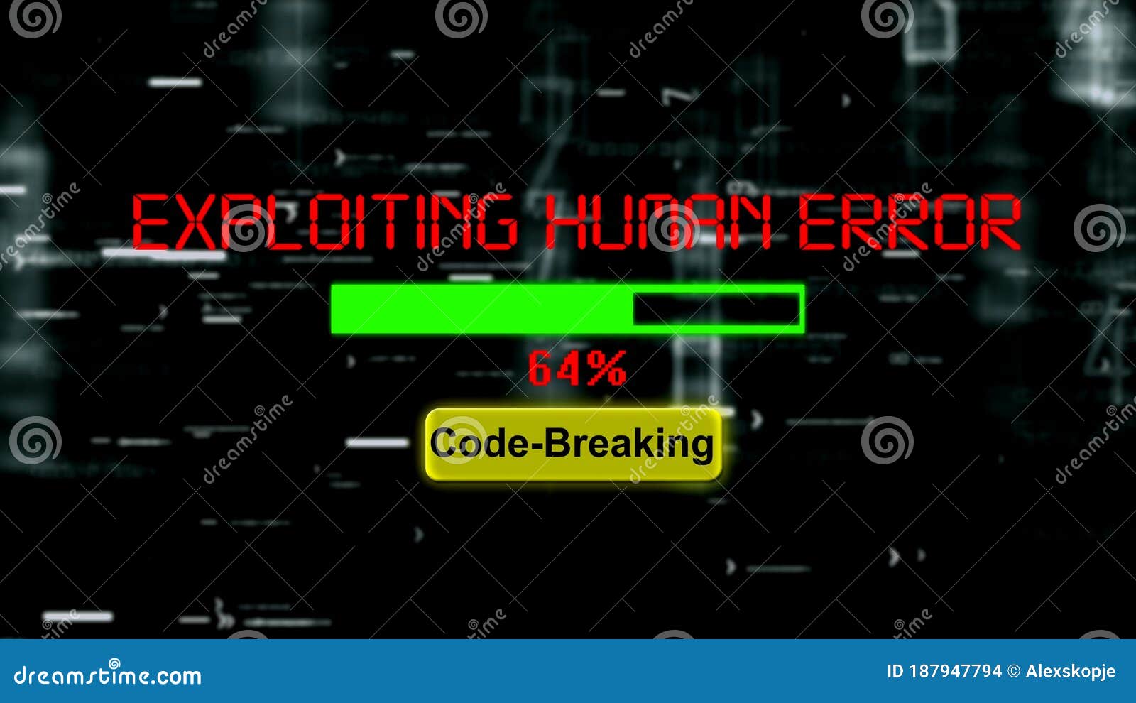 Exploiting Human Error Code Breaking Progress Bar Stock Illustration ...