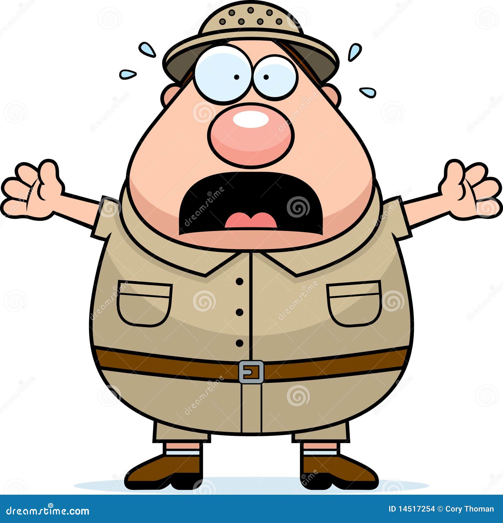 Explorador Scared ilustração do vetor. Ilustração de explorador - 14517254
