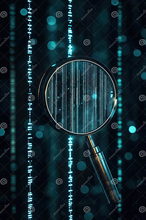 Exploration of Digital Data through a Magnifying Glass Against a ...