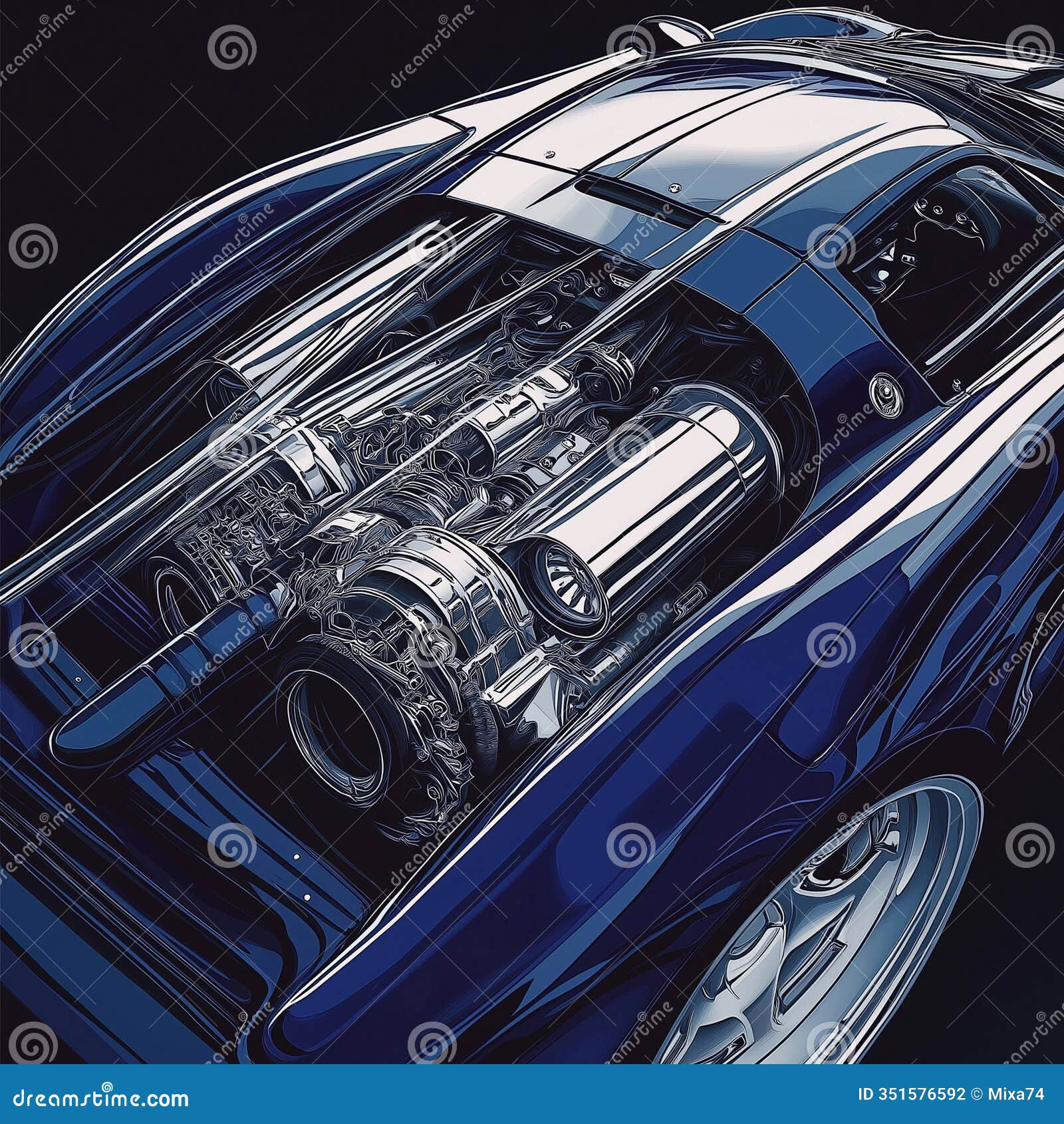 Exploration of Engineering Beauty in a Transparent Car Engine Design ...