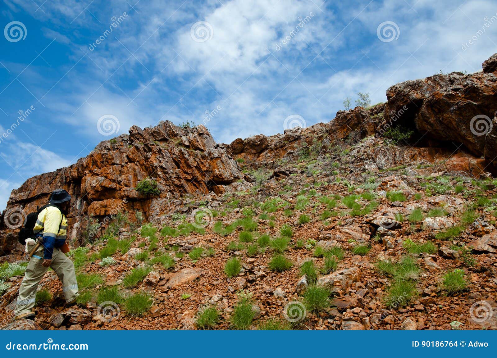 Exploration Geologist in the Field - Pilbara - Australia Stock Photo ...