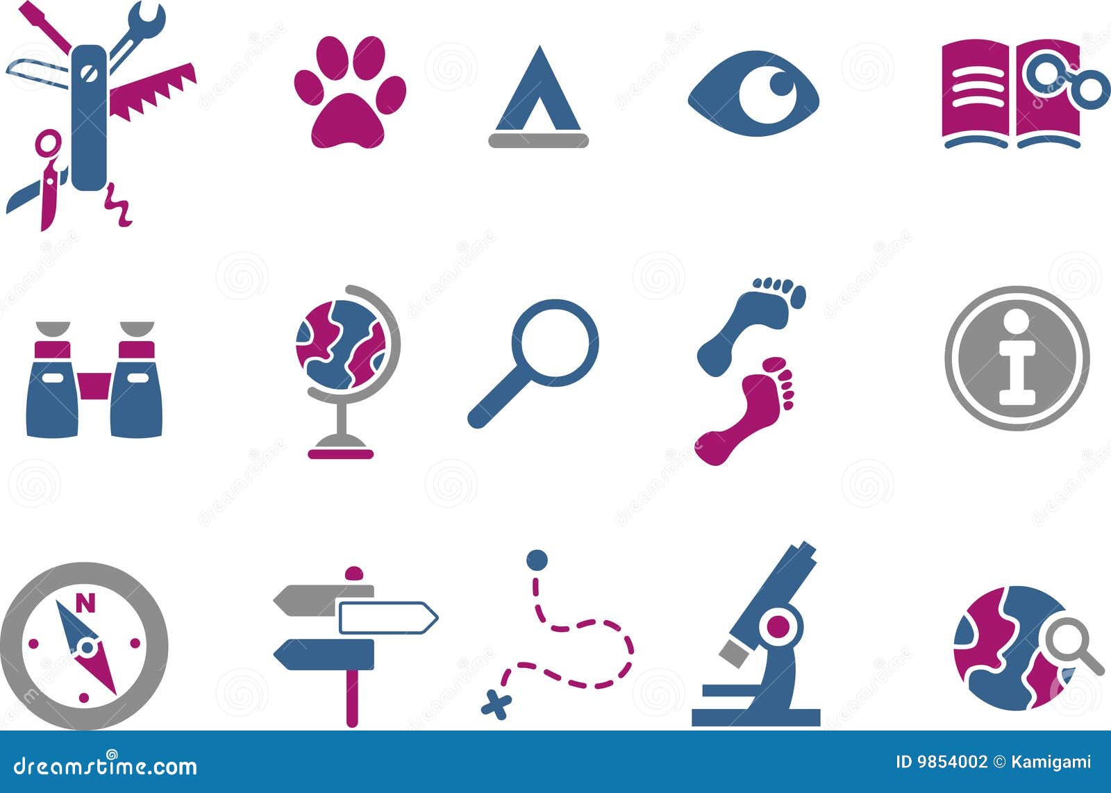 Exploration Icon stock vector. Illustration of pigsticker - 9854002