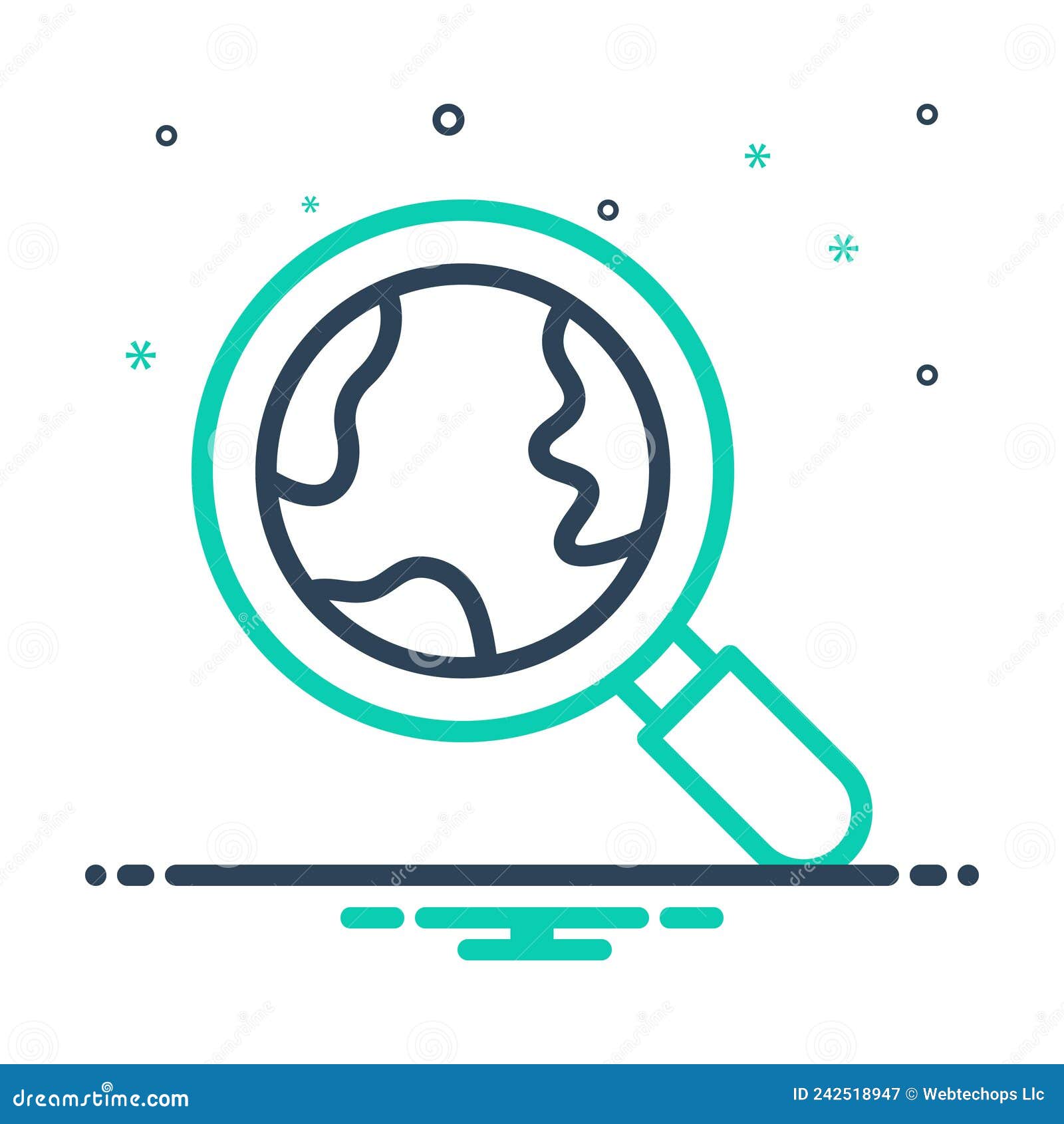 Mix Icon for Exploration, Investigation and Research Stock Vector ...