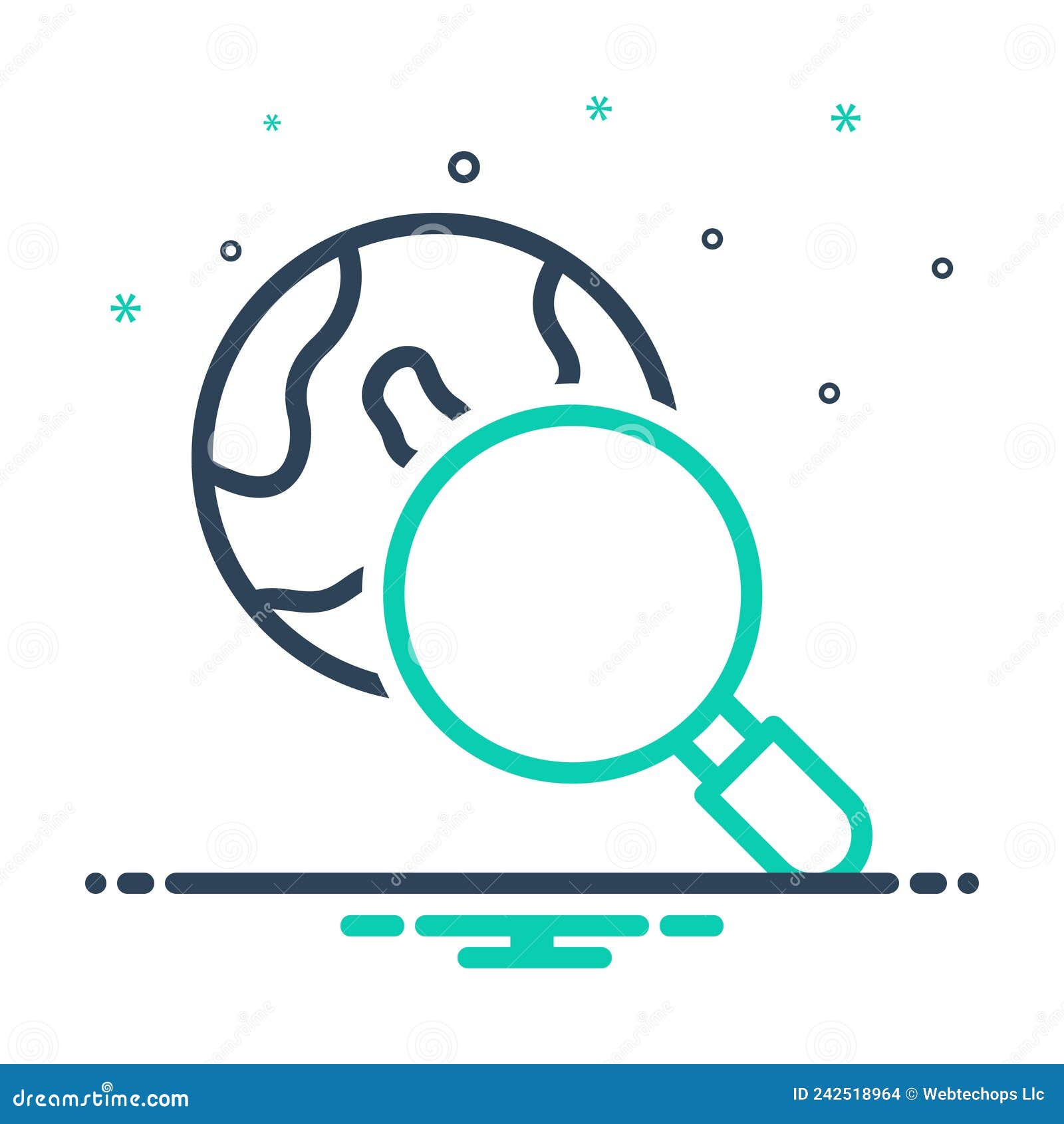 Mix Icon for Exploration, Research and Search Stock Vector ...
