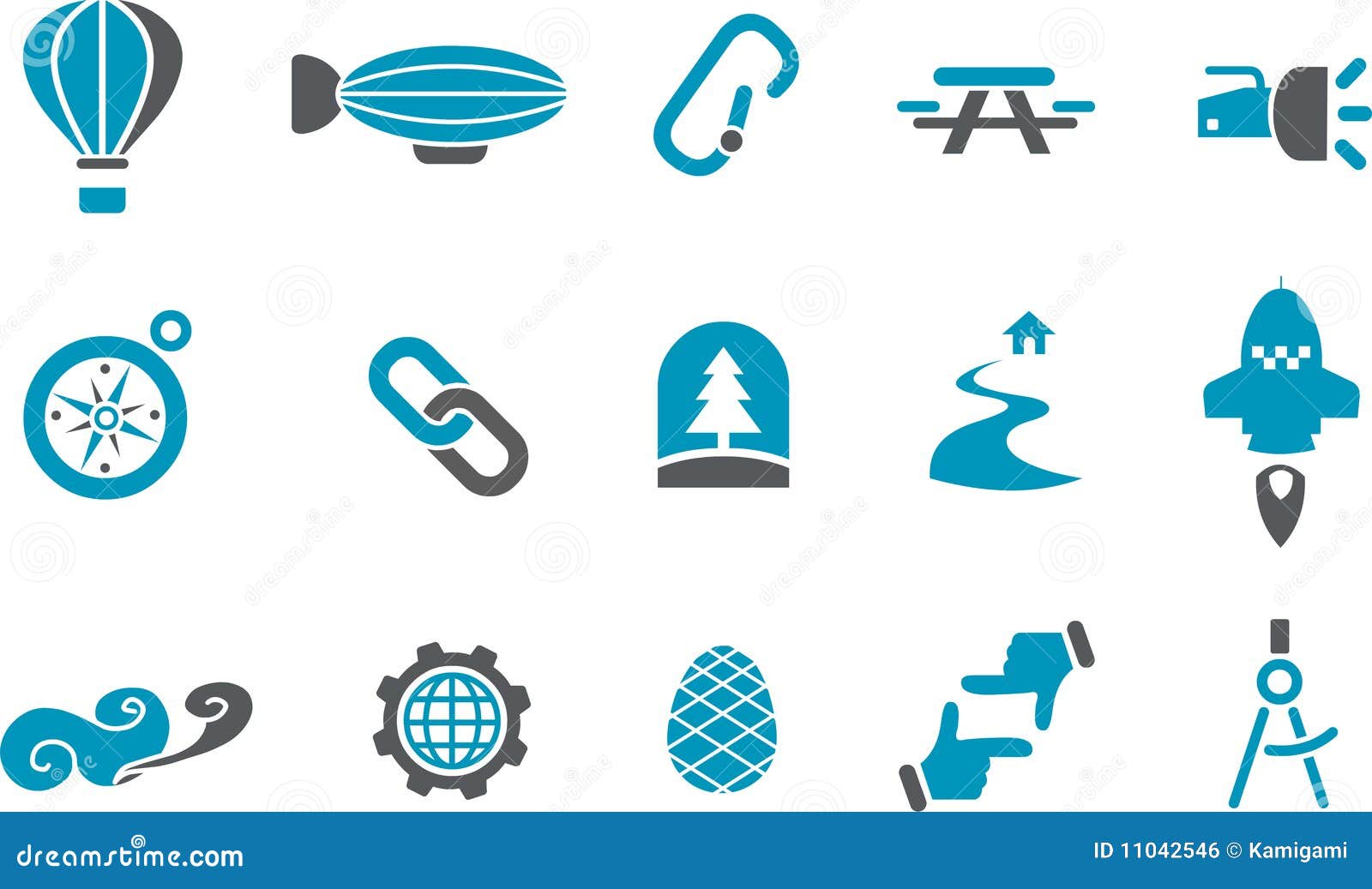 Exploration Icon Set stock illustration. Illustration of adventure ...