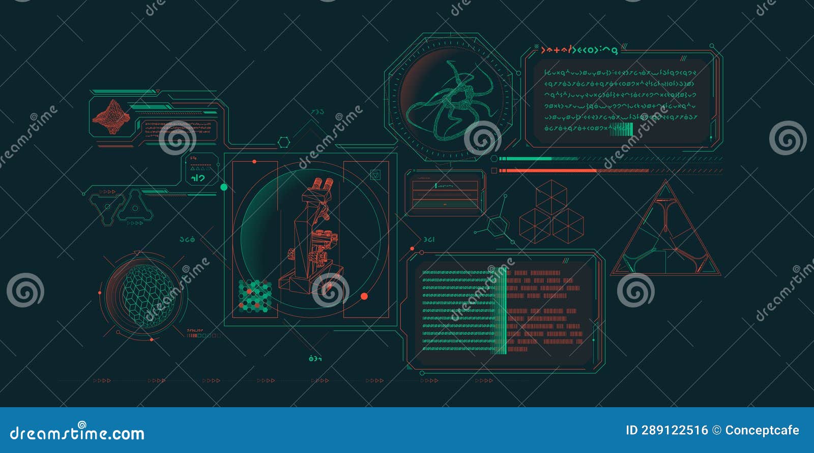 Exploration Interface by Sci-fi Infographics. Stock Vector ...