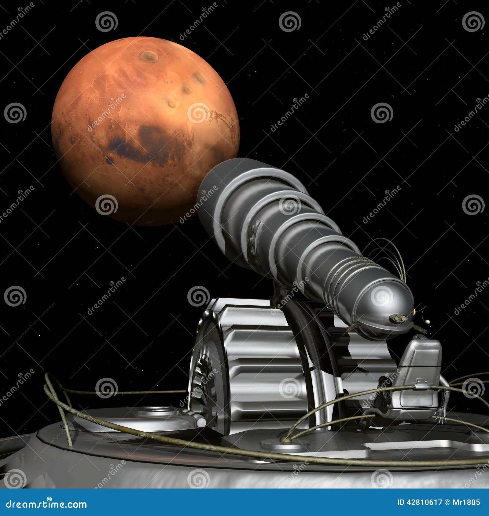 The Exploration of Mars stock illustration. Illustration of computer ...