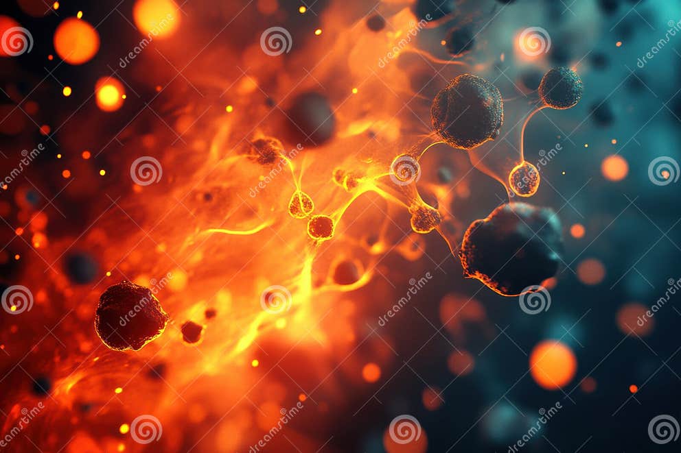 Exploration of Microbial Life through Intricate 3D Rendering Showcasing ...