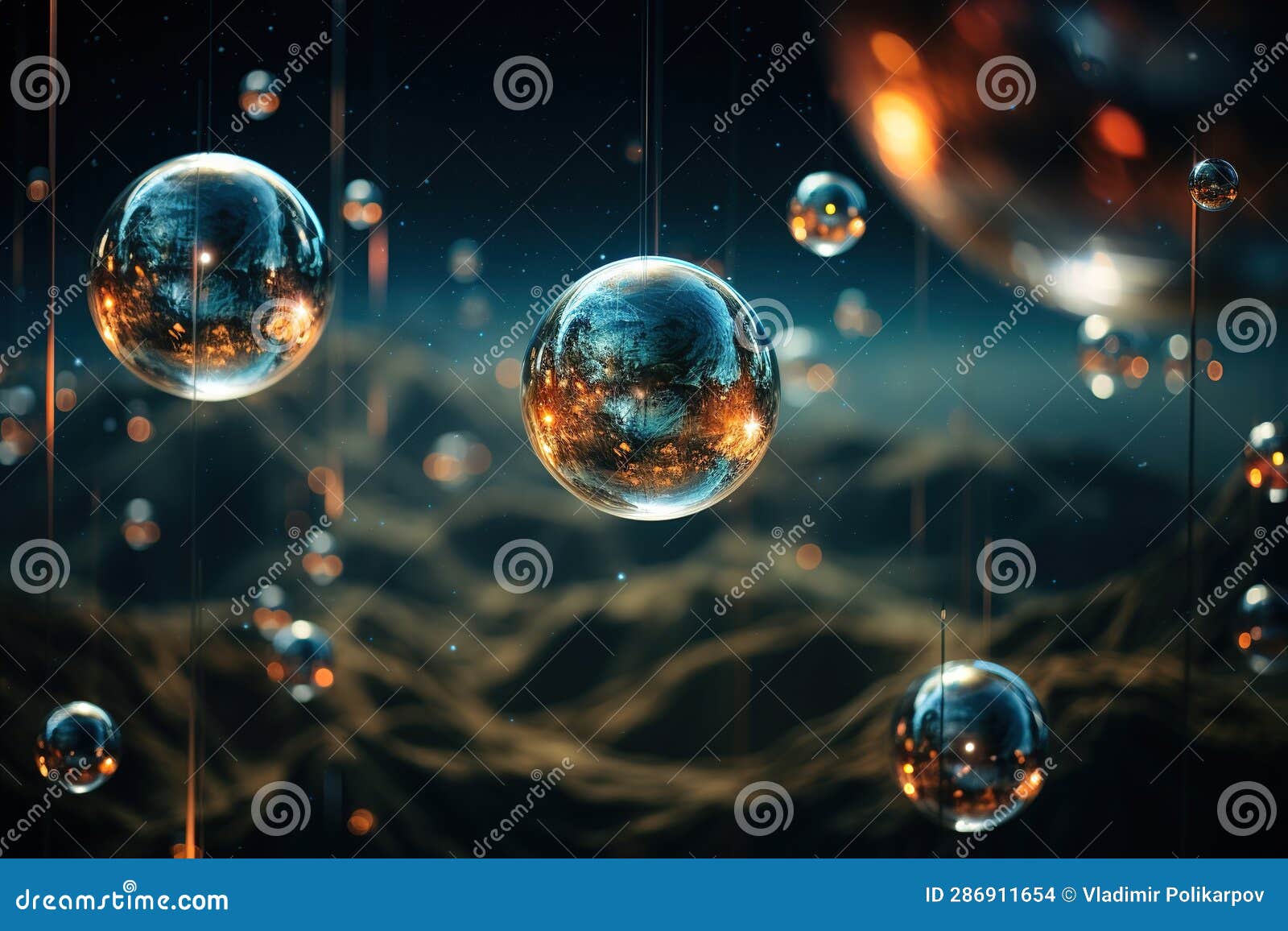 The Exploration of the Multiverse Theory Stock Photo - Image of ...