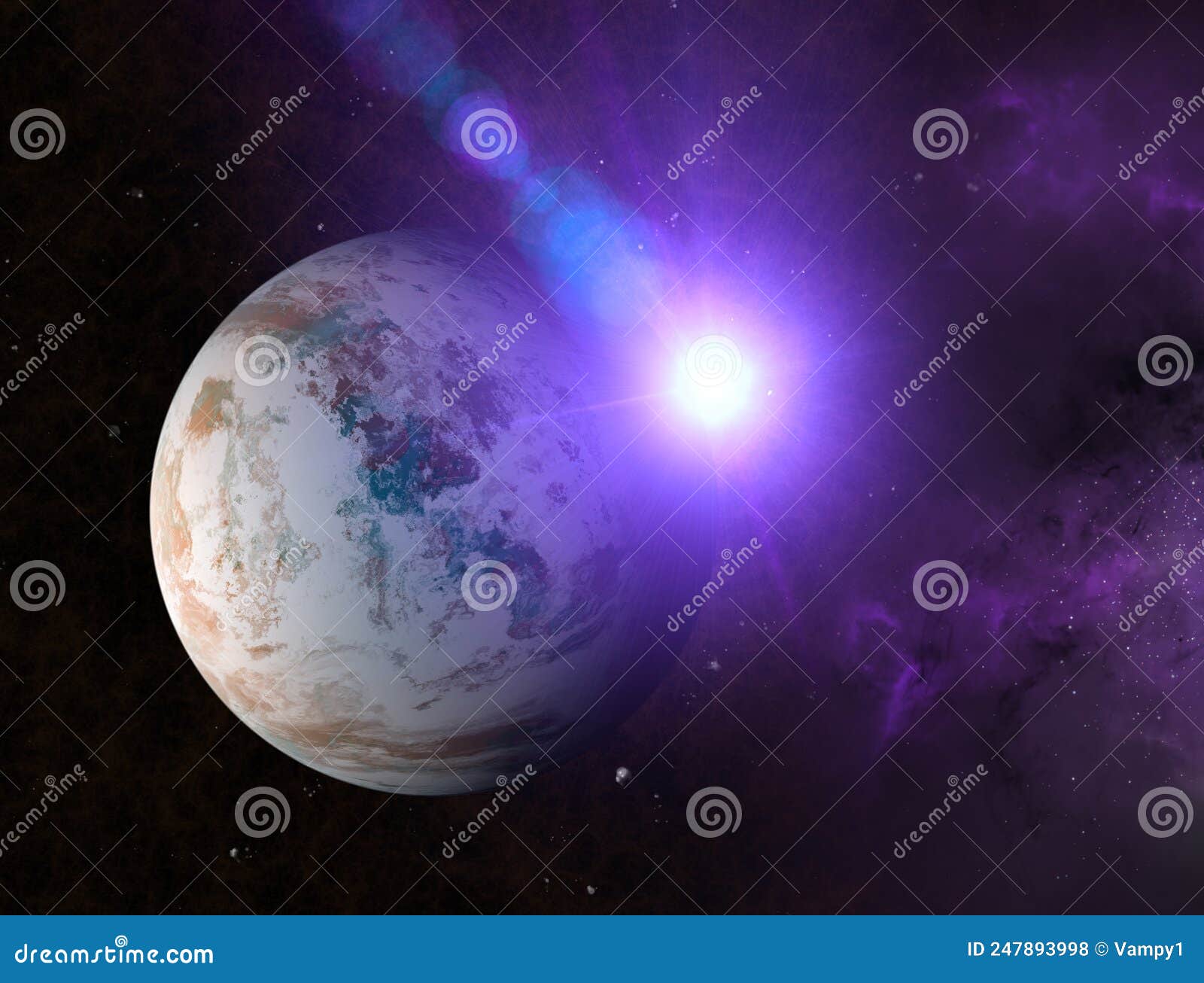 Exploration of New Worlds, Space and Universe, New Galaxies. Planet in ...