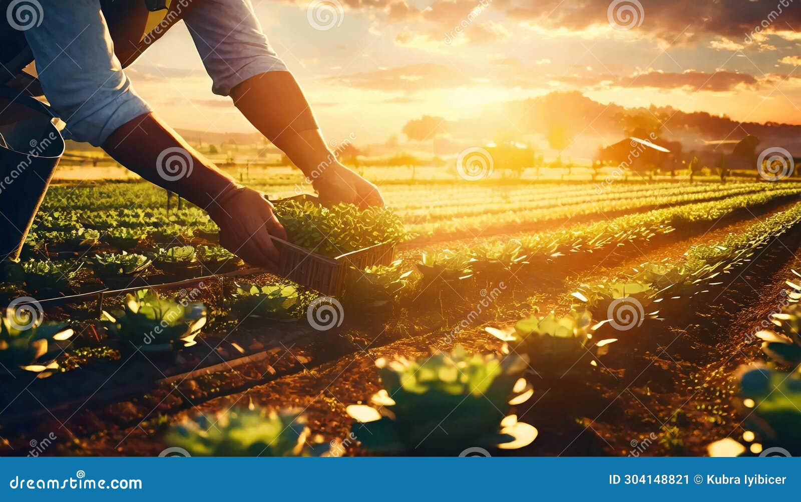 Exploration of Organic Farming Practice Stock Illustration ...