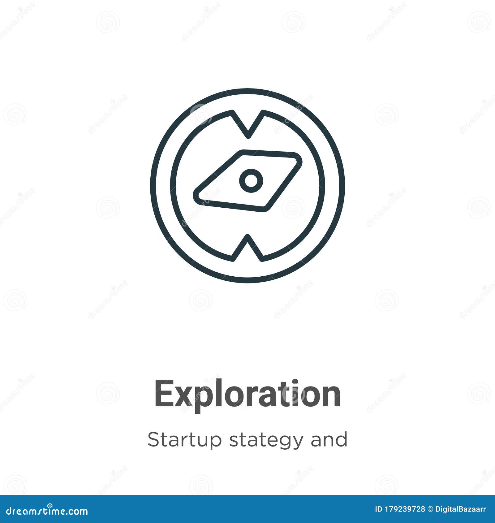 Exploration Outline Vector Icon. Thin Line Black Exploration Icon, Flat ...