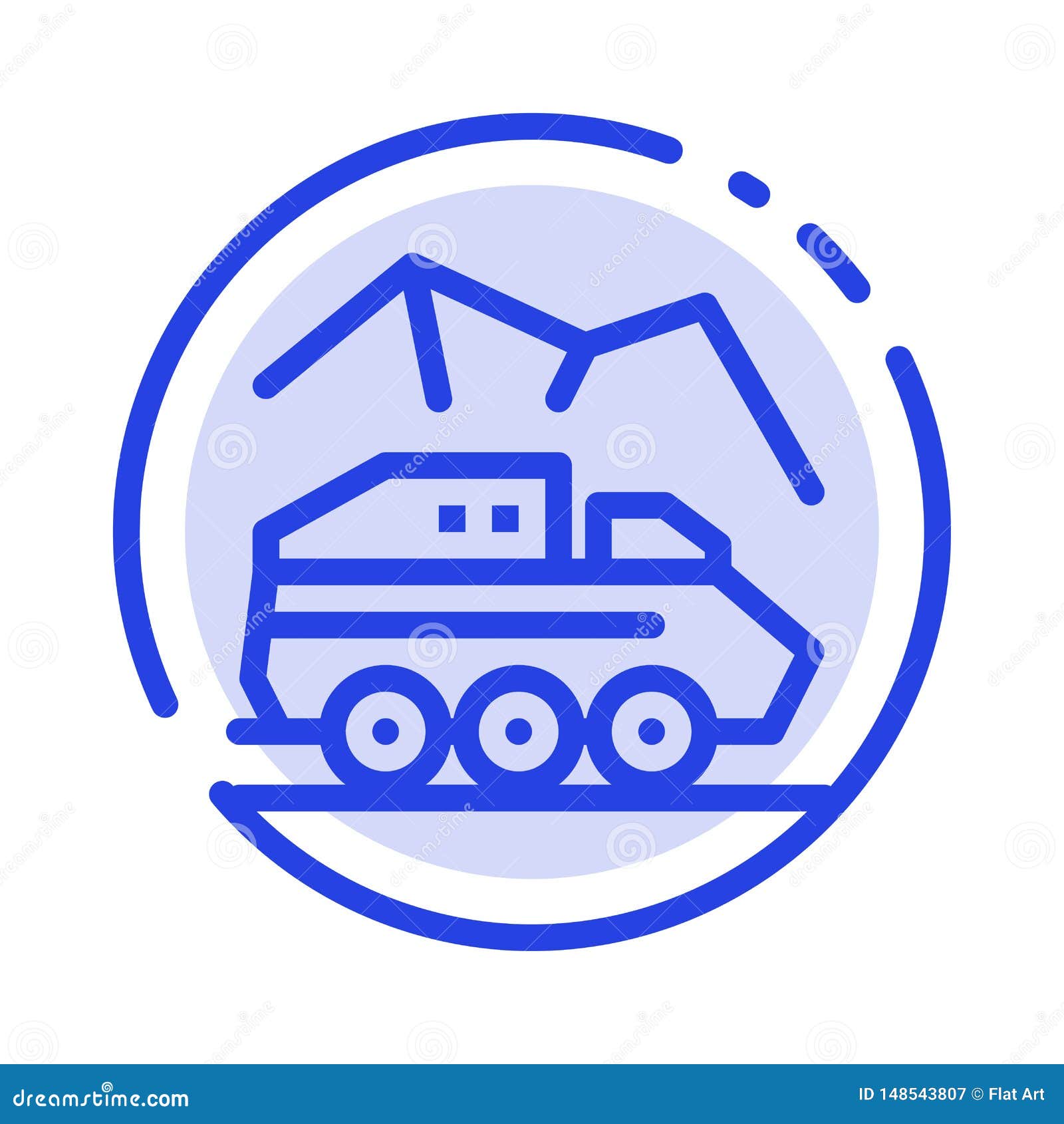 Exploration, Planet, Rover, Surface, Transport Blue Dotted Line Line ...
