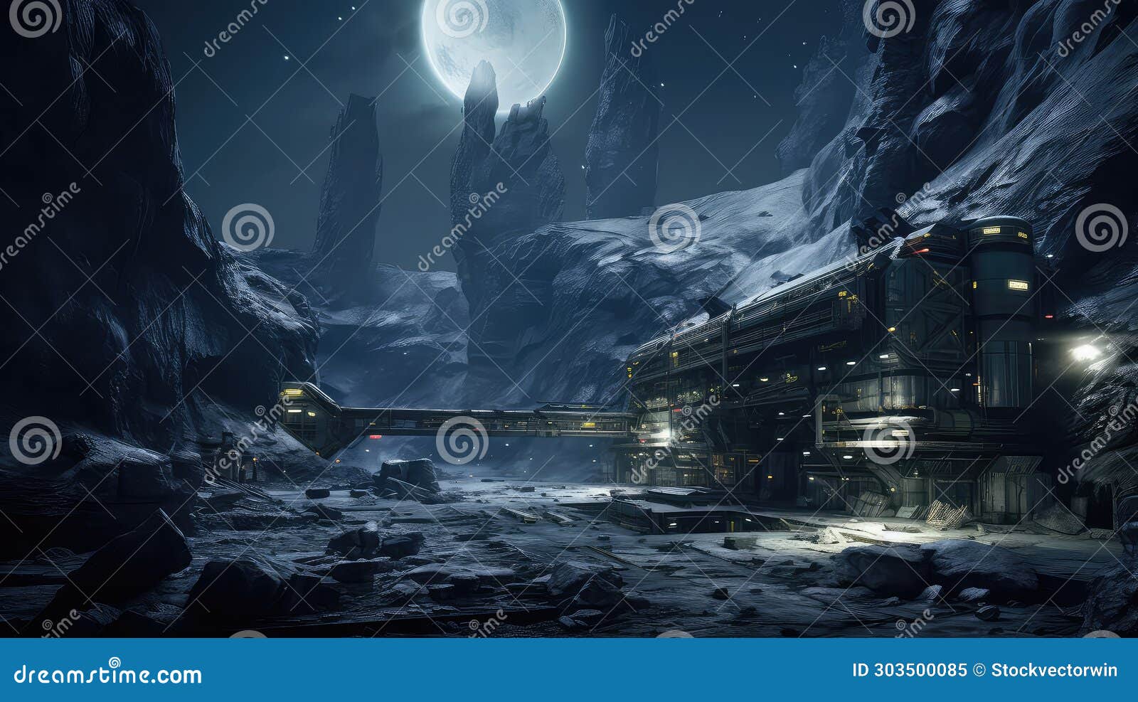 Exploration Space Industrial Background Stock Illustration ...