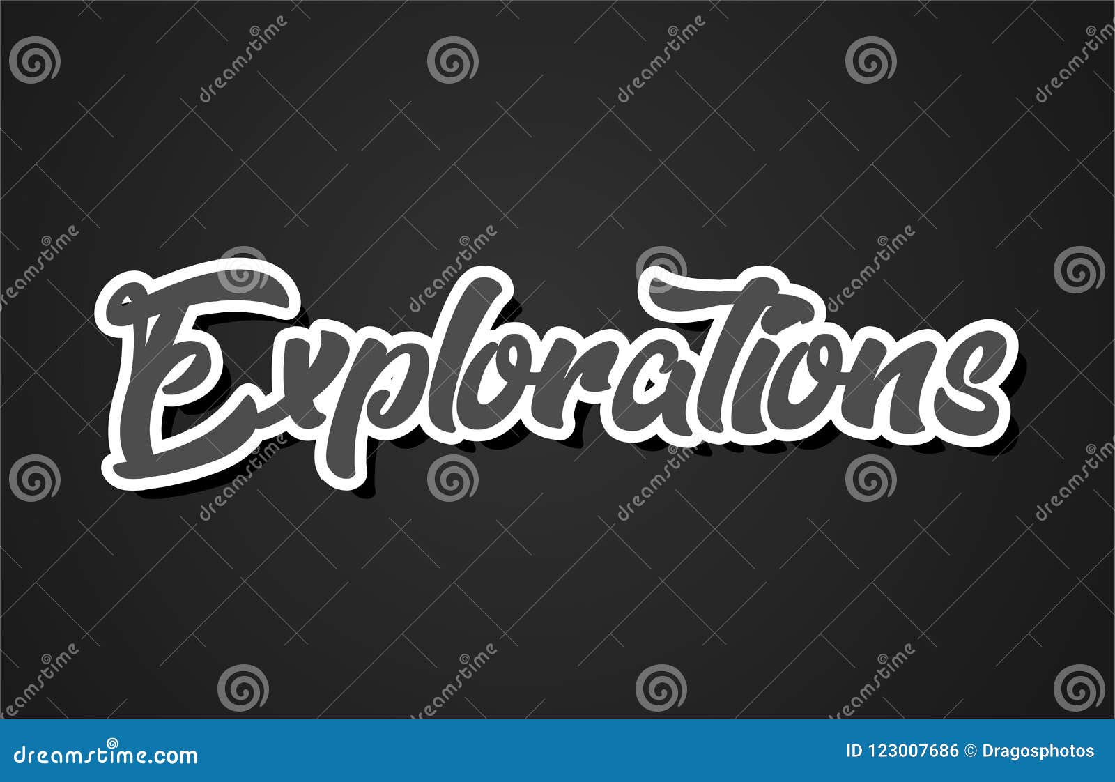 Explorations Black Hand Writing Word Text Typography Design Logo ...