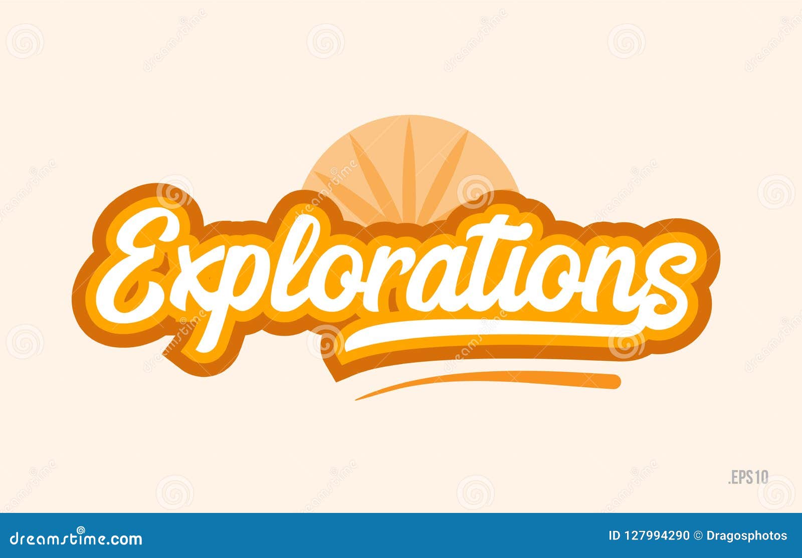 Explorations Orange Color Word Text Logo Icon Stock Vector ...