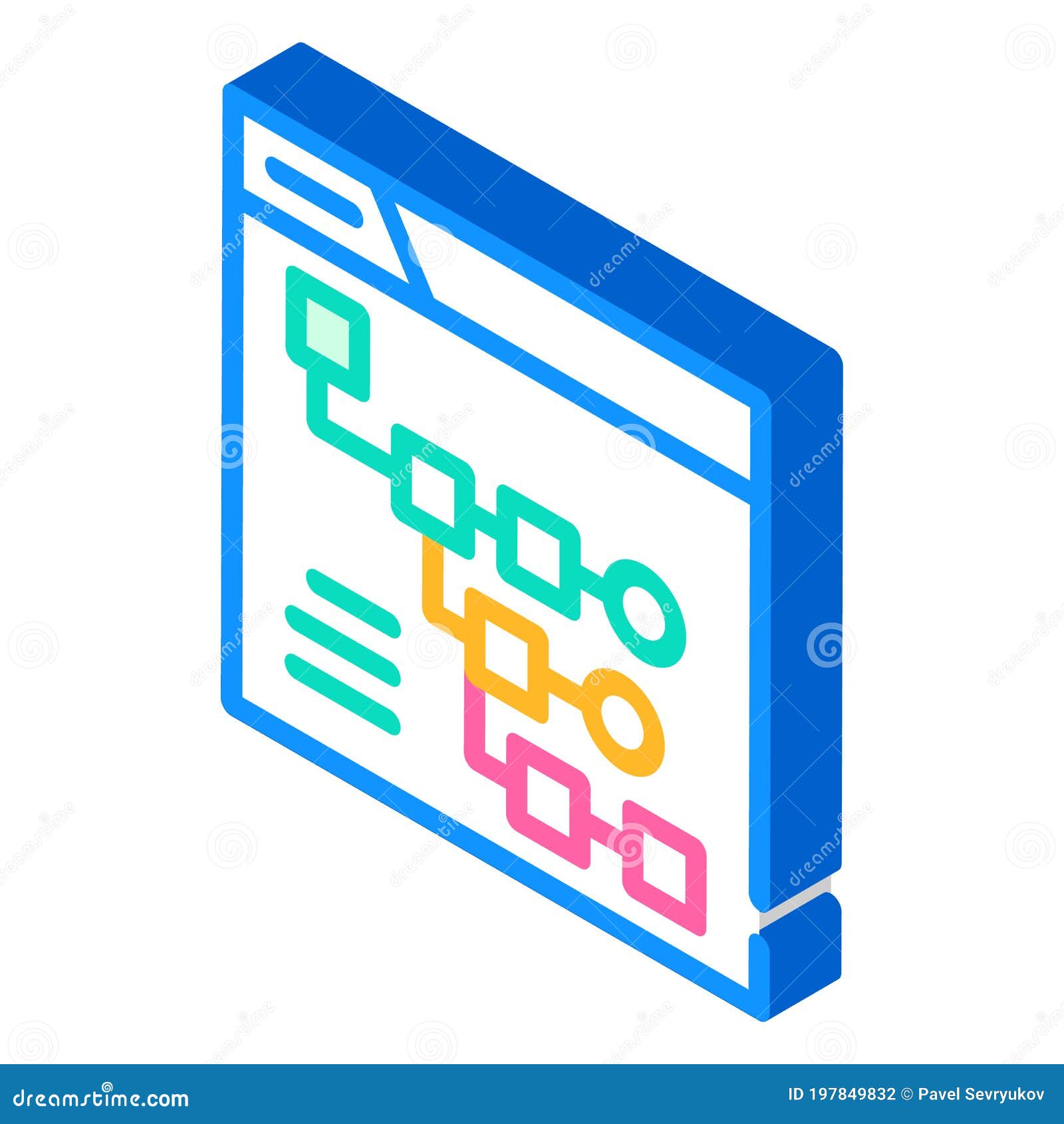 Exploratory Data Analysis Isometric Icon Vector Illustration Stock ...