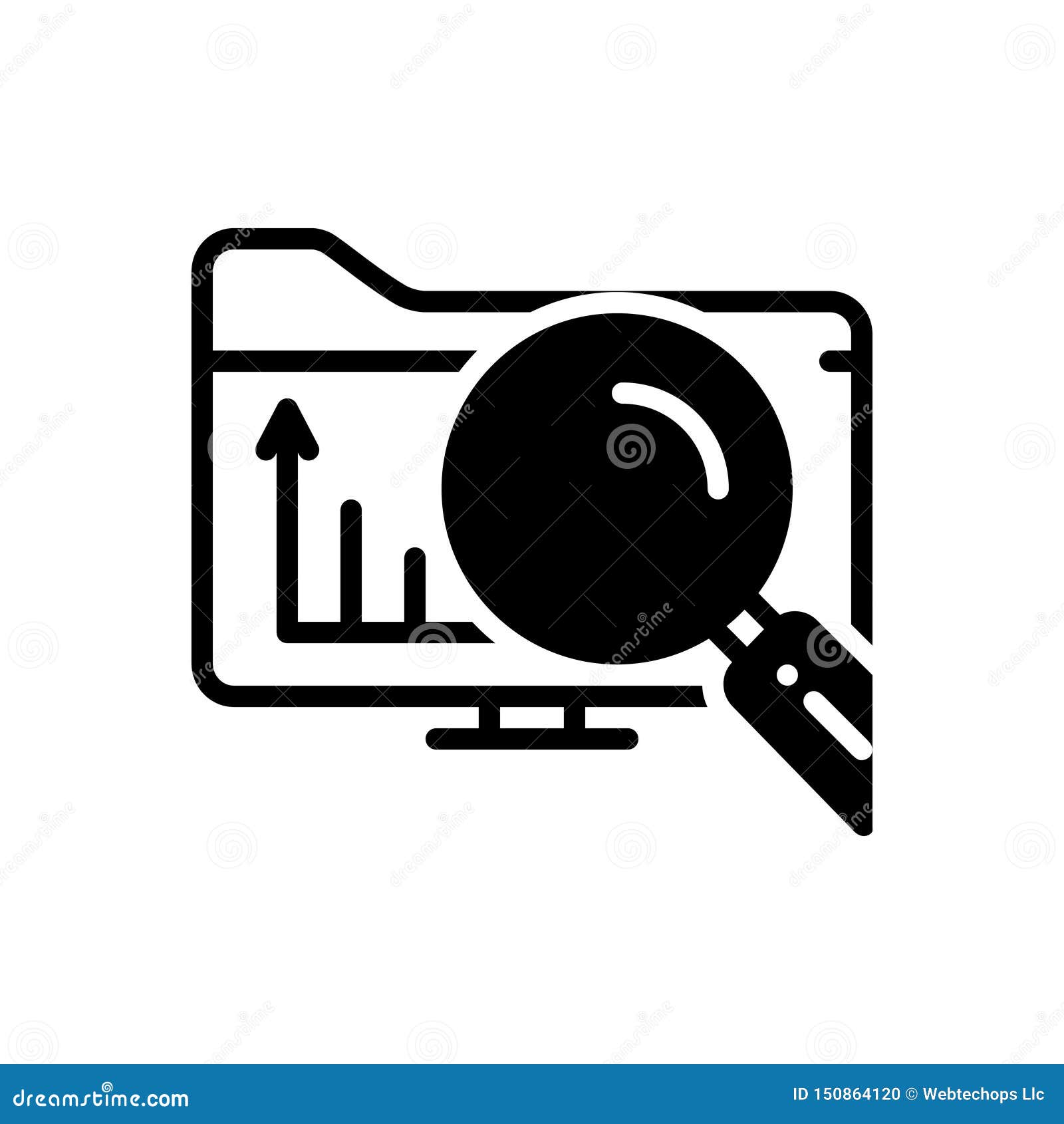 Black Solid Icon for Exploratory, Explorative and Research Stock Vector ...