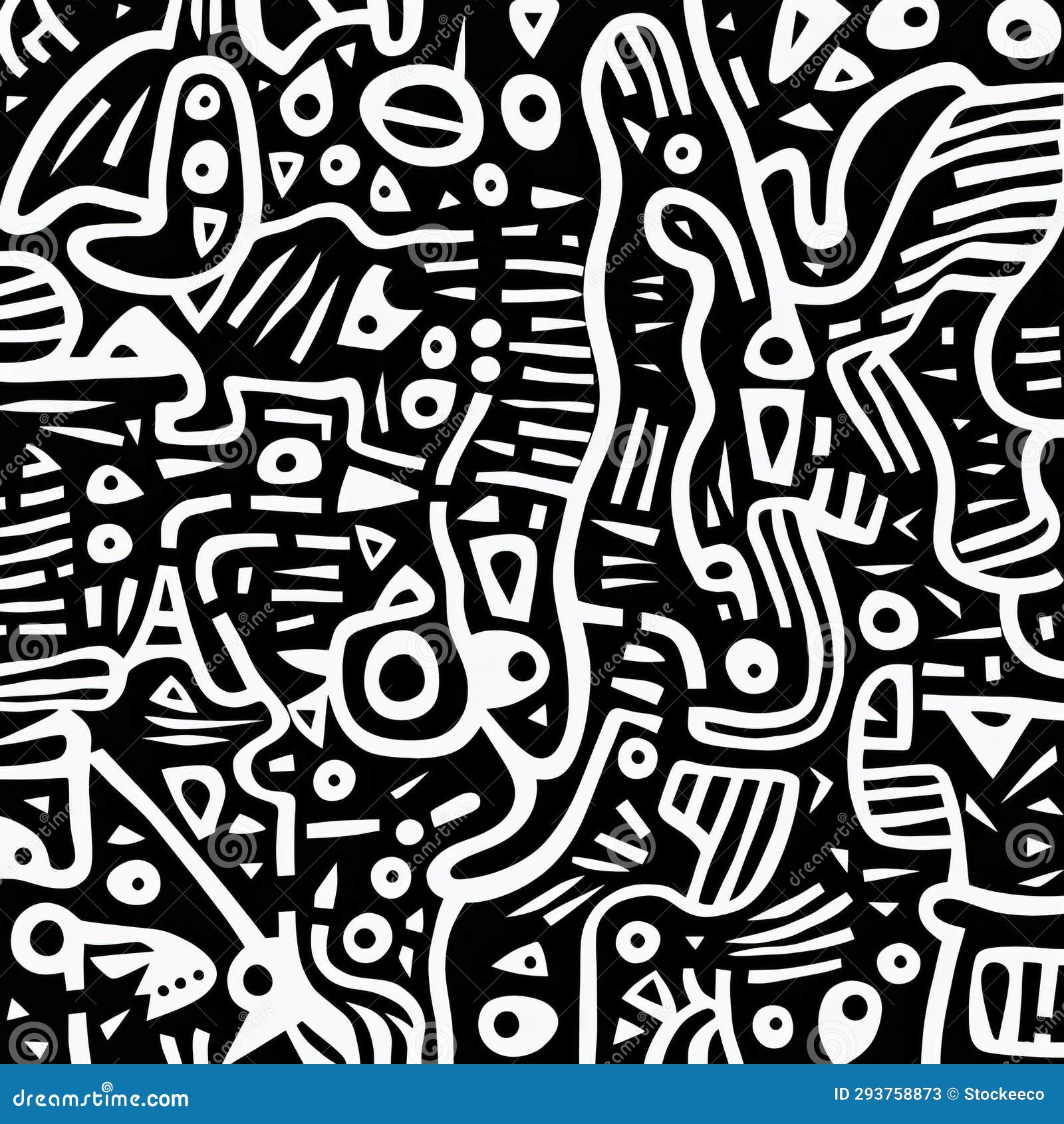 Exploratory Line Work: a Playful Doodle Poster with Distorted ...