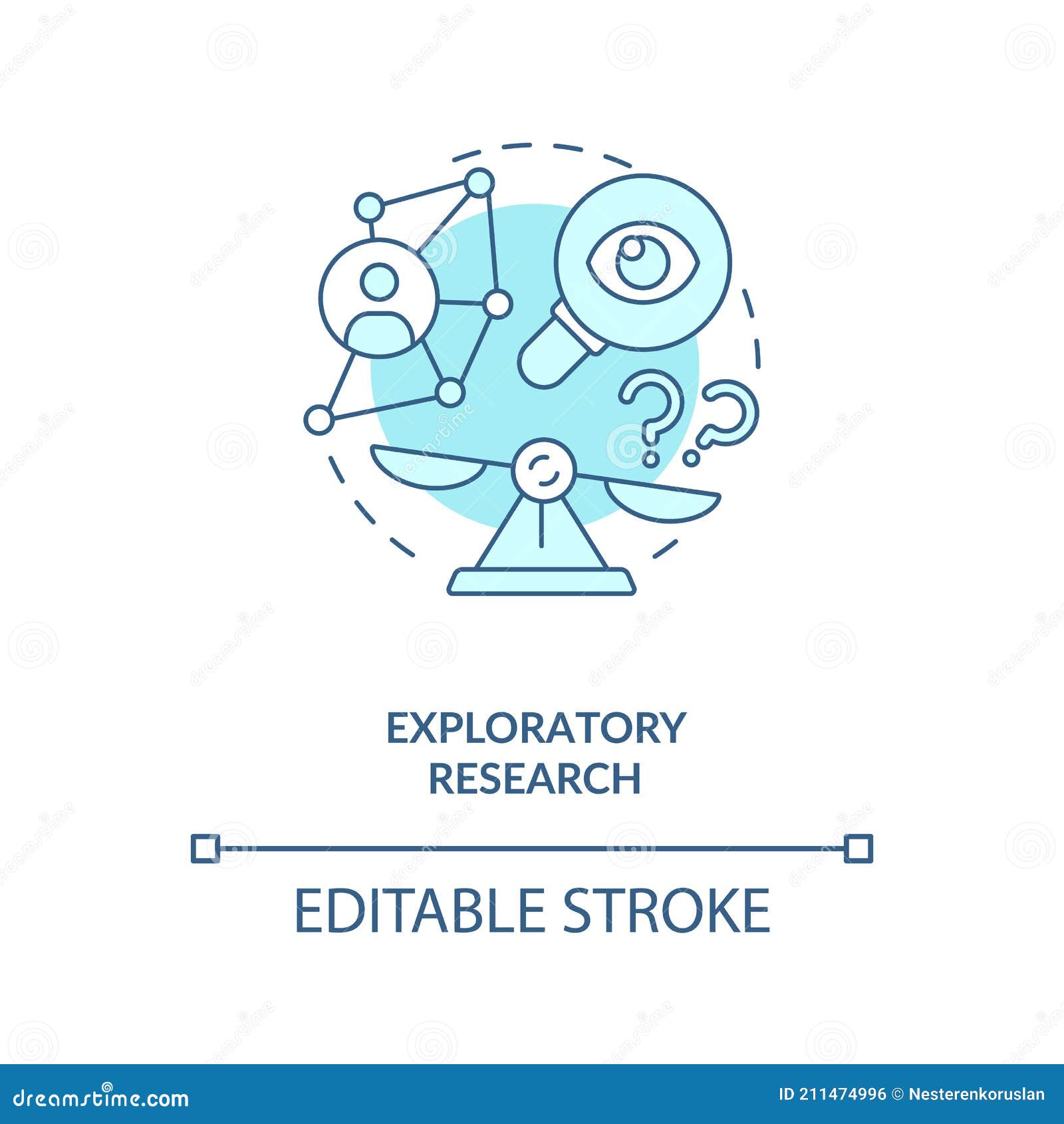 Exploratory Research Concept Icon Stock Illustration - Illustration of ...