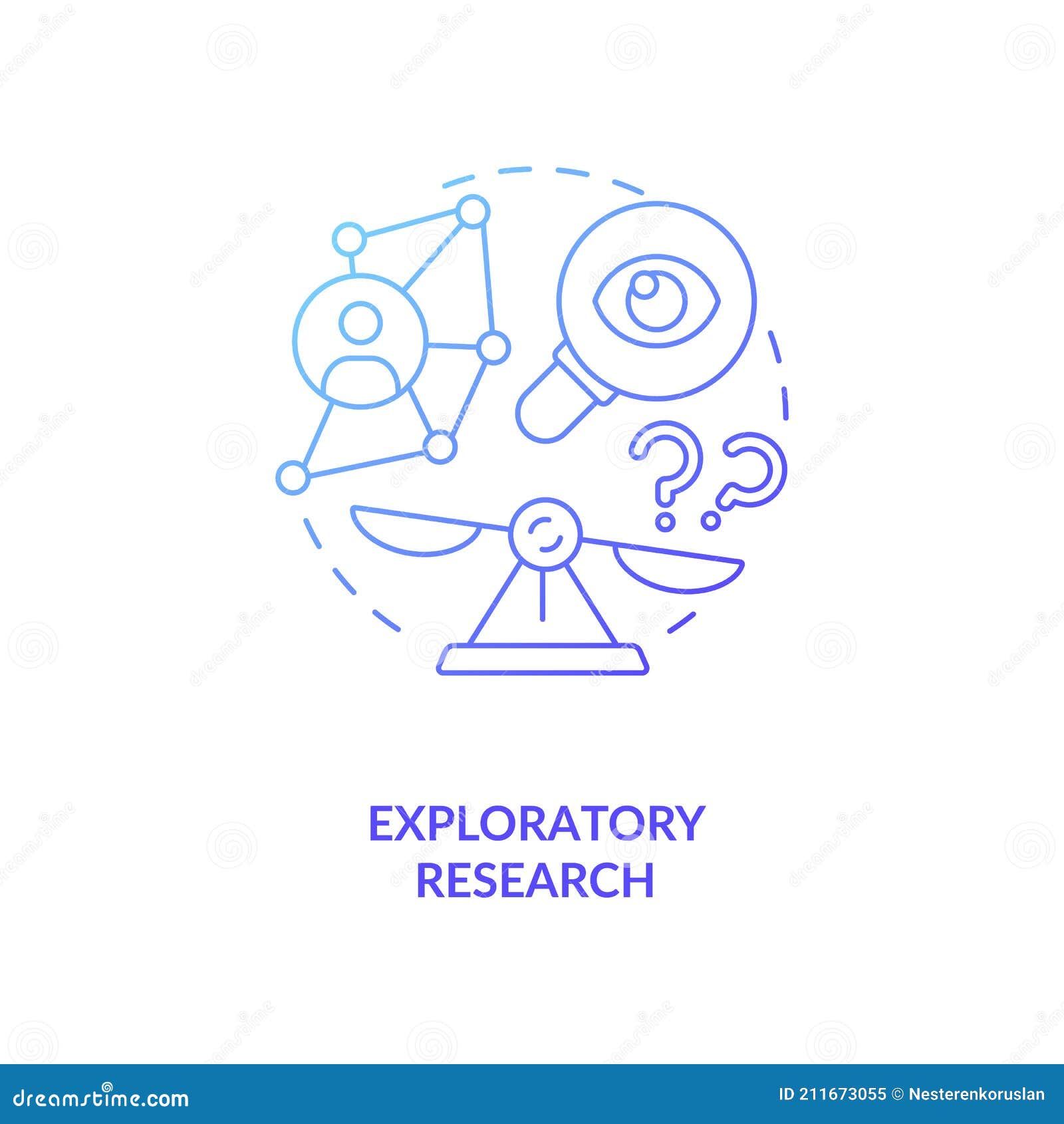 Exploratory Research Concept Icon Stock Vector - Illustration of ...