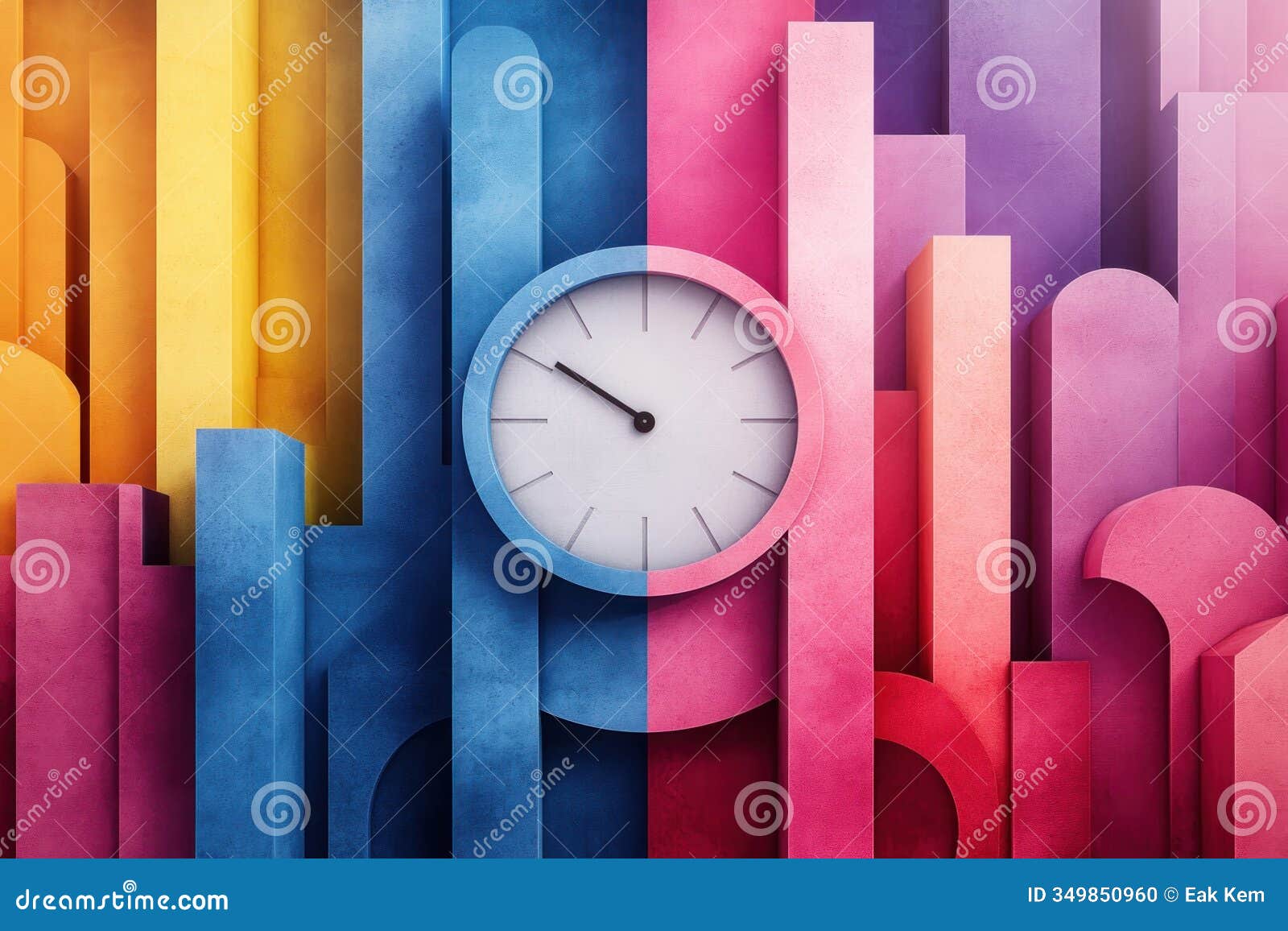 Explore Abstract Geometric Art Depicting Structured Time and Discipline ...
