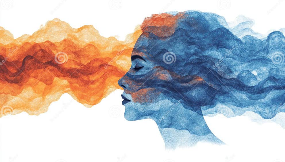 Explore the Abstract Mind Map with Flowing Pathways, Representing ...