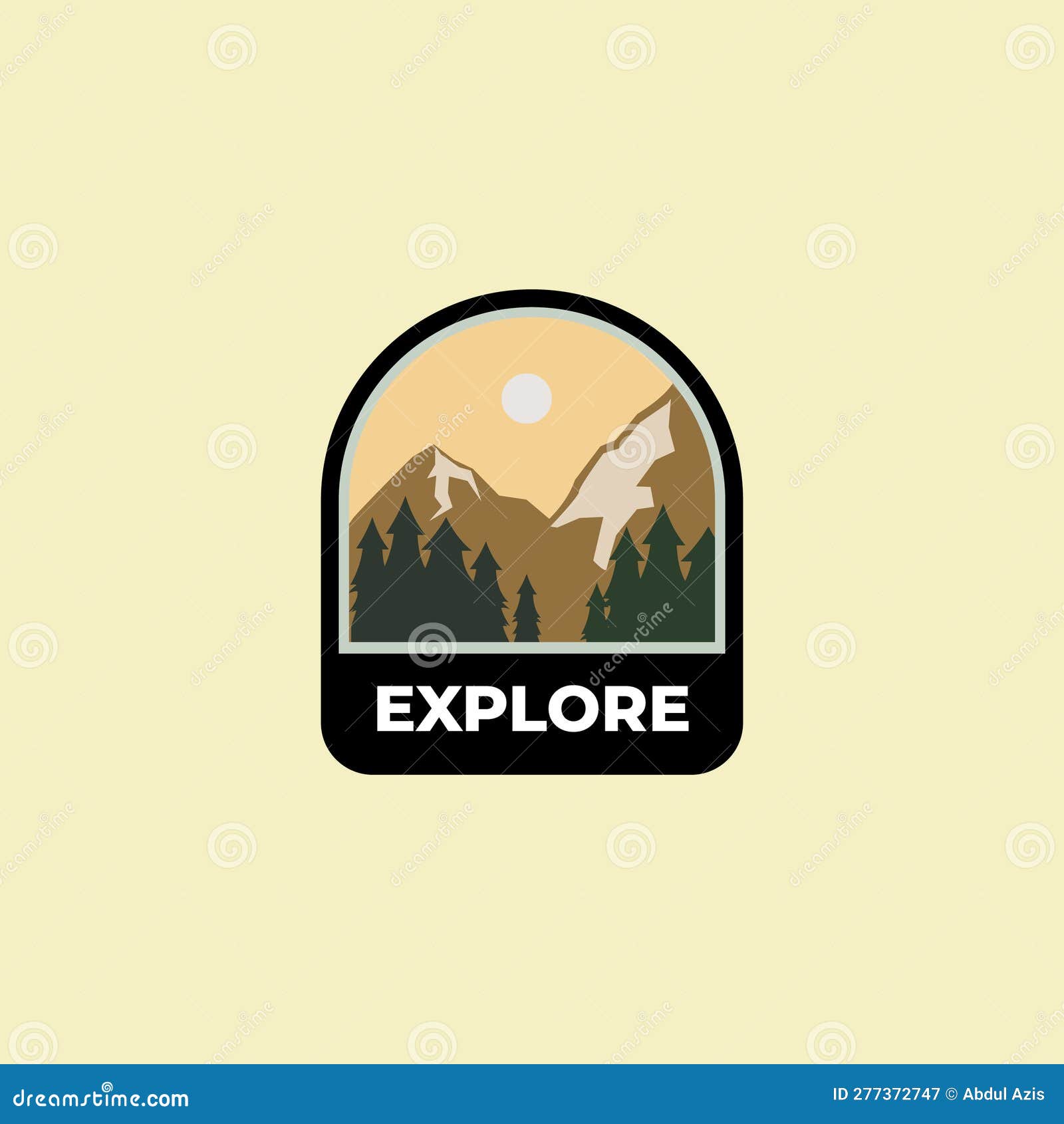 Explore Adventure Badge Logo Vector Illustration Stock Vector ...